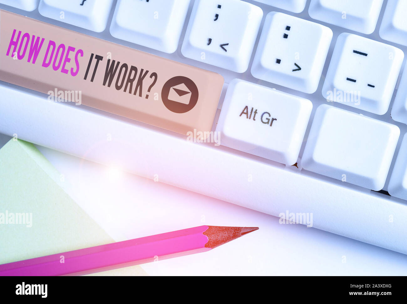 Handwriting text How Does It Work Question. Conceptual photo Asking on ...