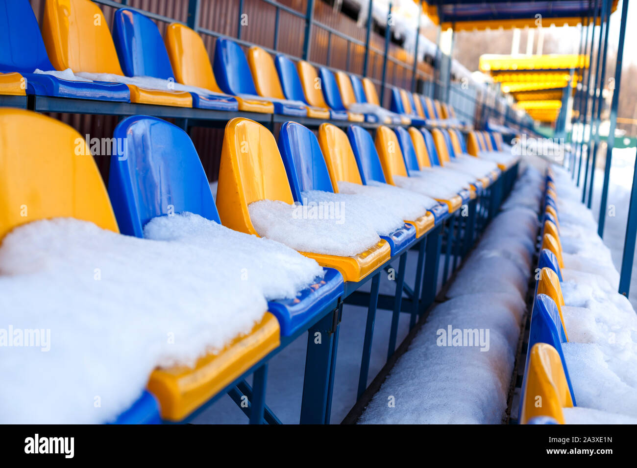 Stadium seats covered in snow hi-res stock photography and images - Alamy