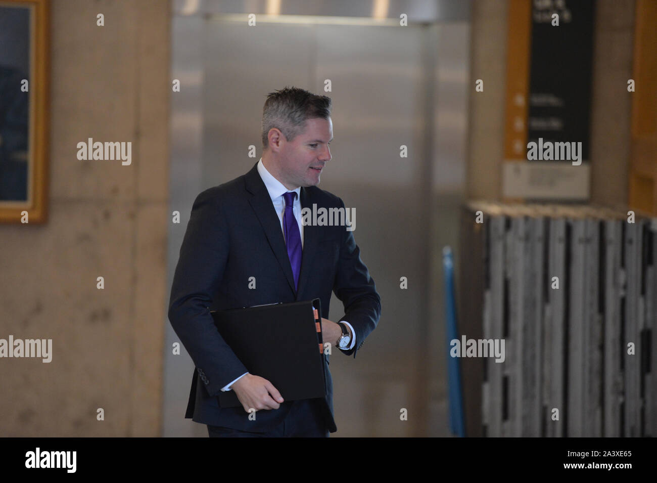 Edinburgh, UK. 10 October 2019. Pictured: Derek Mackay MSP - Cabinet ...