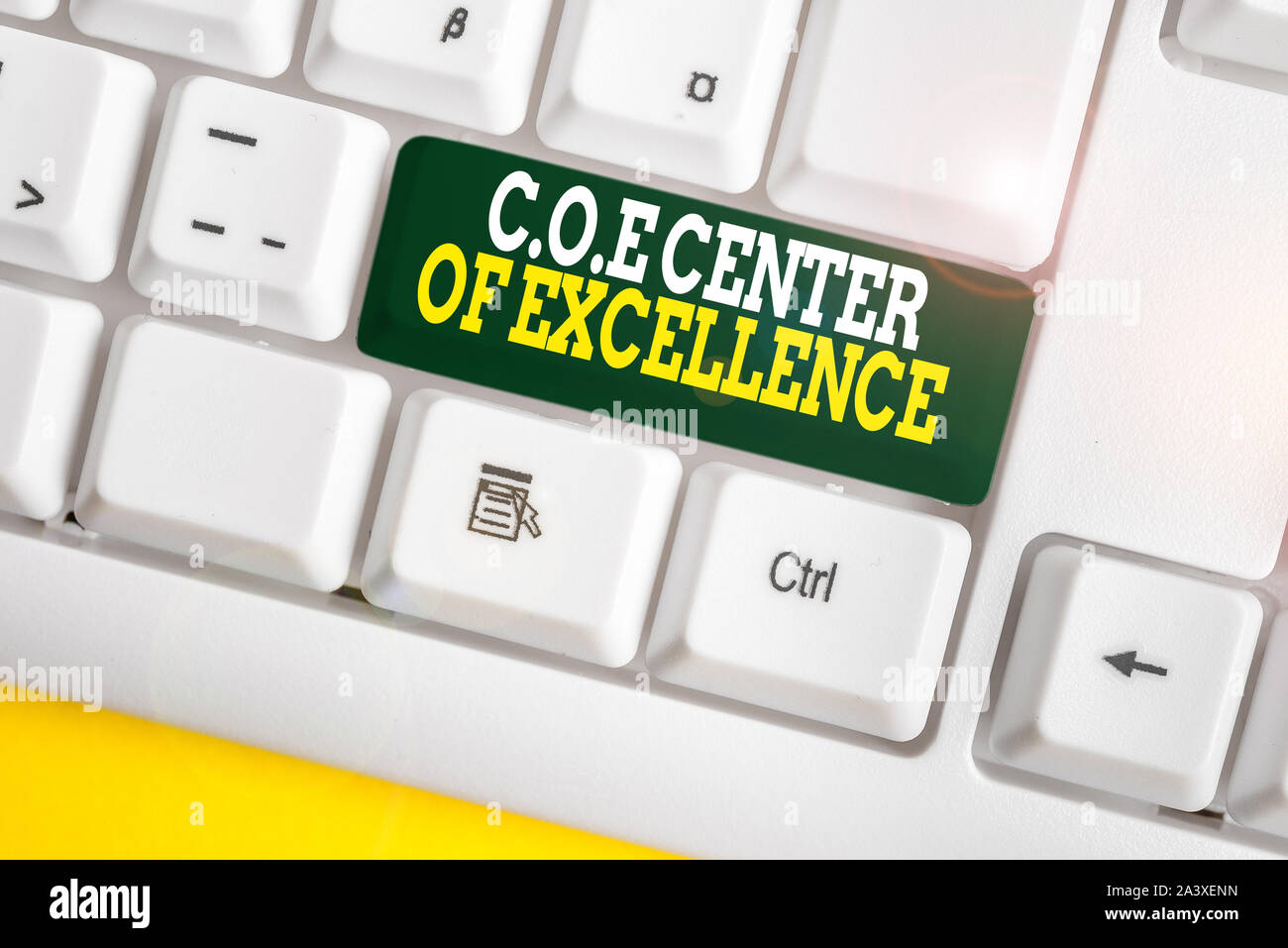 Writing note showing Coe Center Of Excellence. Business concept for ...
