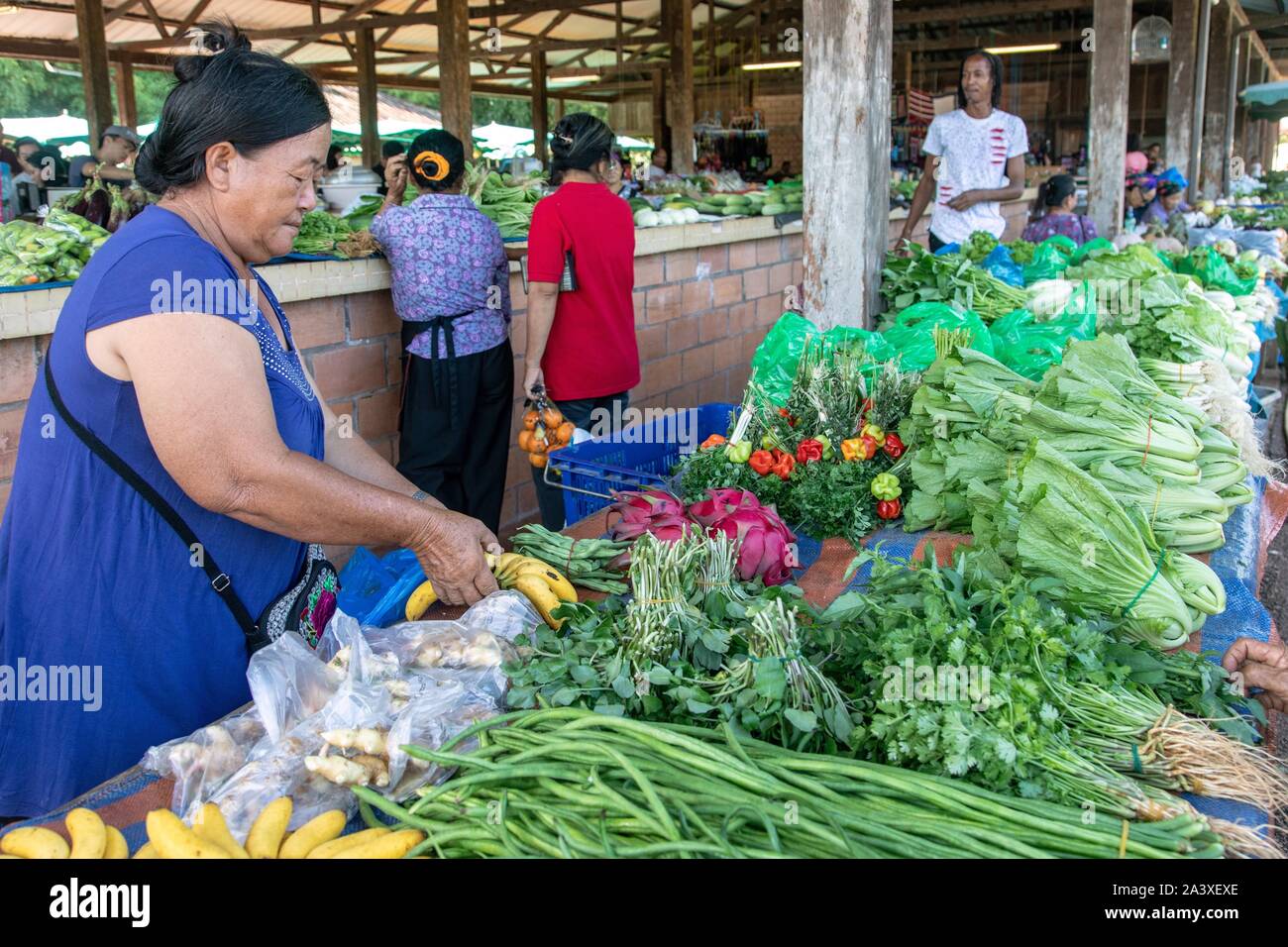 TRADITIONAL HMONG MARKET, THE HMONGS ARE PEOPLE FROM ASIA, THE OLD ...