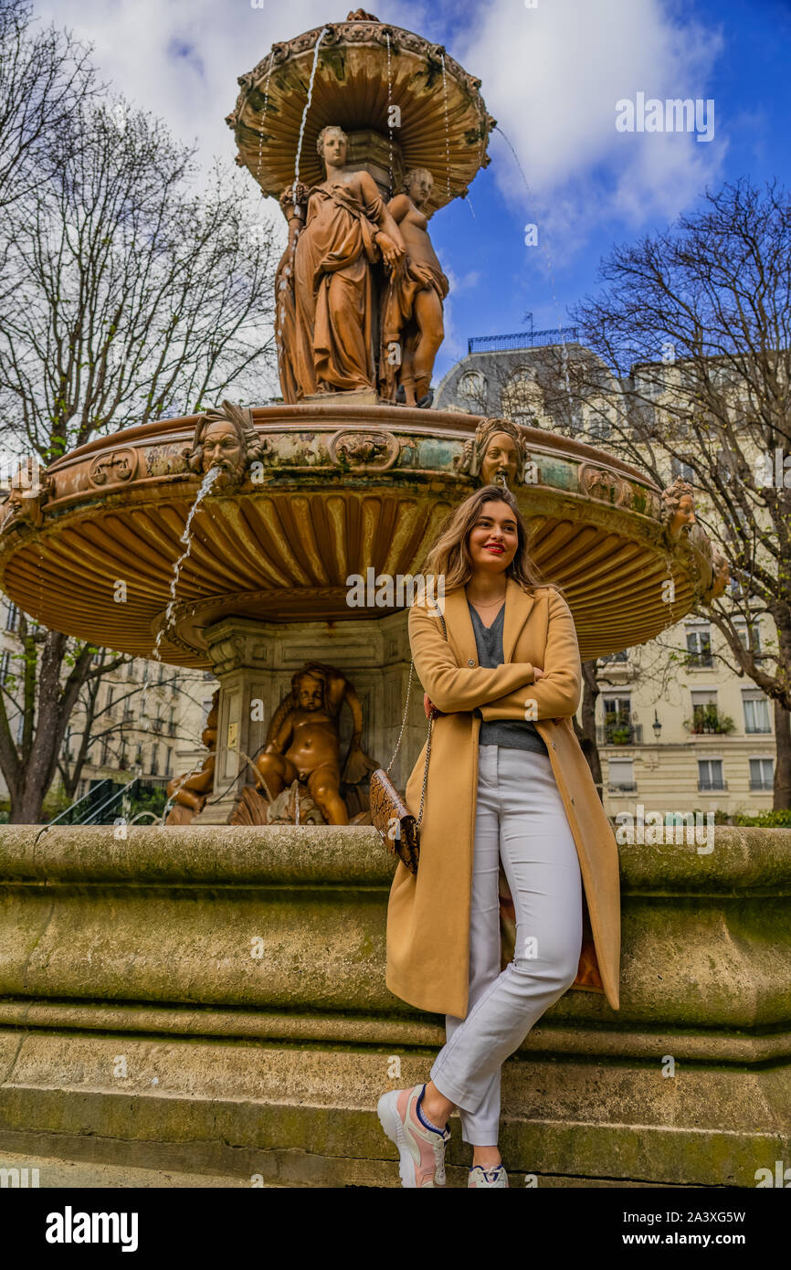 shot of a beautiful young lady in Paris Stock Photo - Alamy