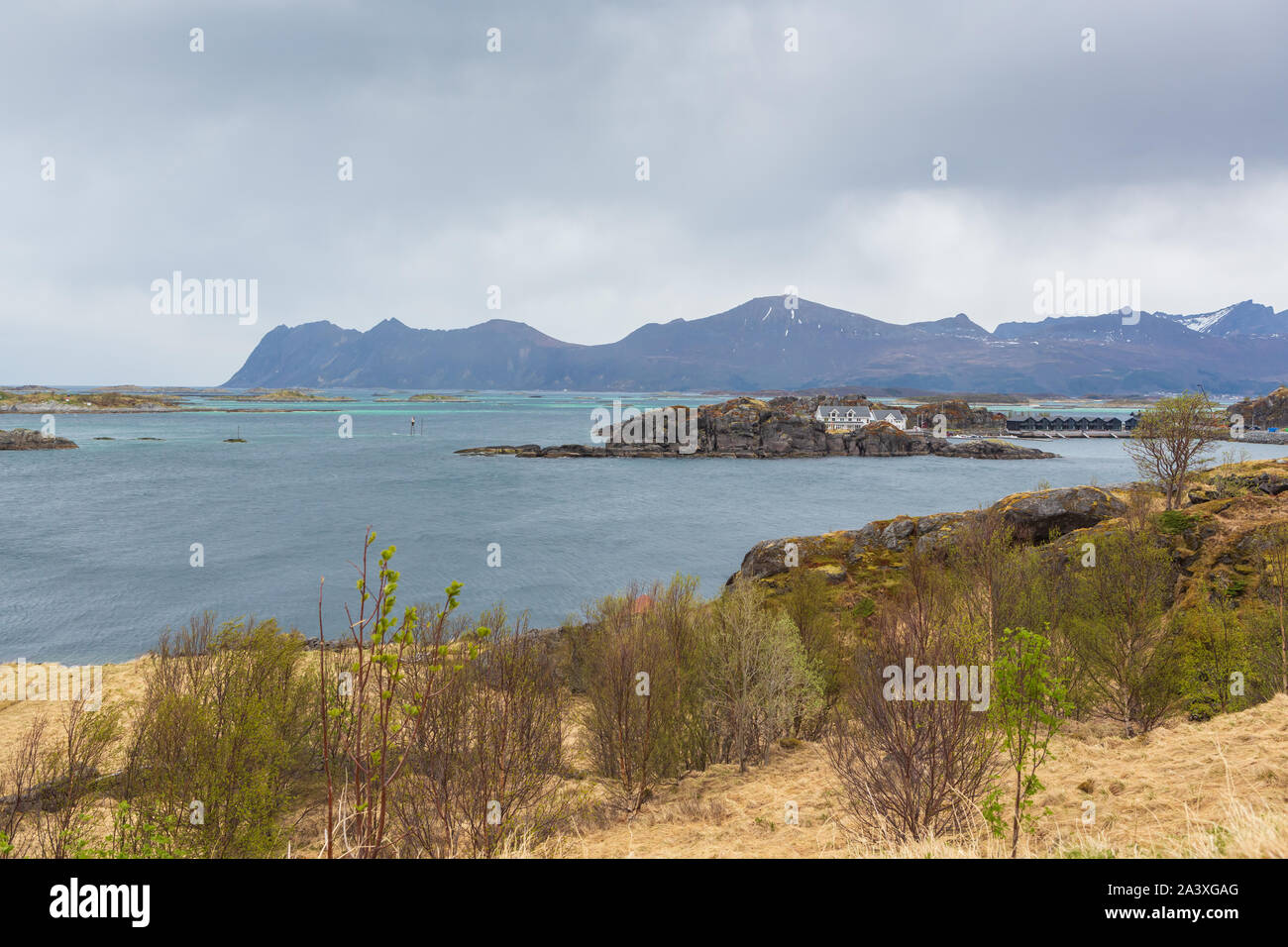 The landscape view of Senja Island near Hamn in Norway Stock Photo - Alamy