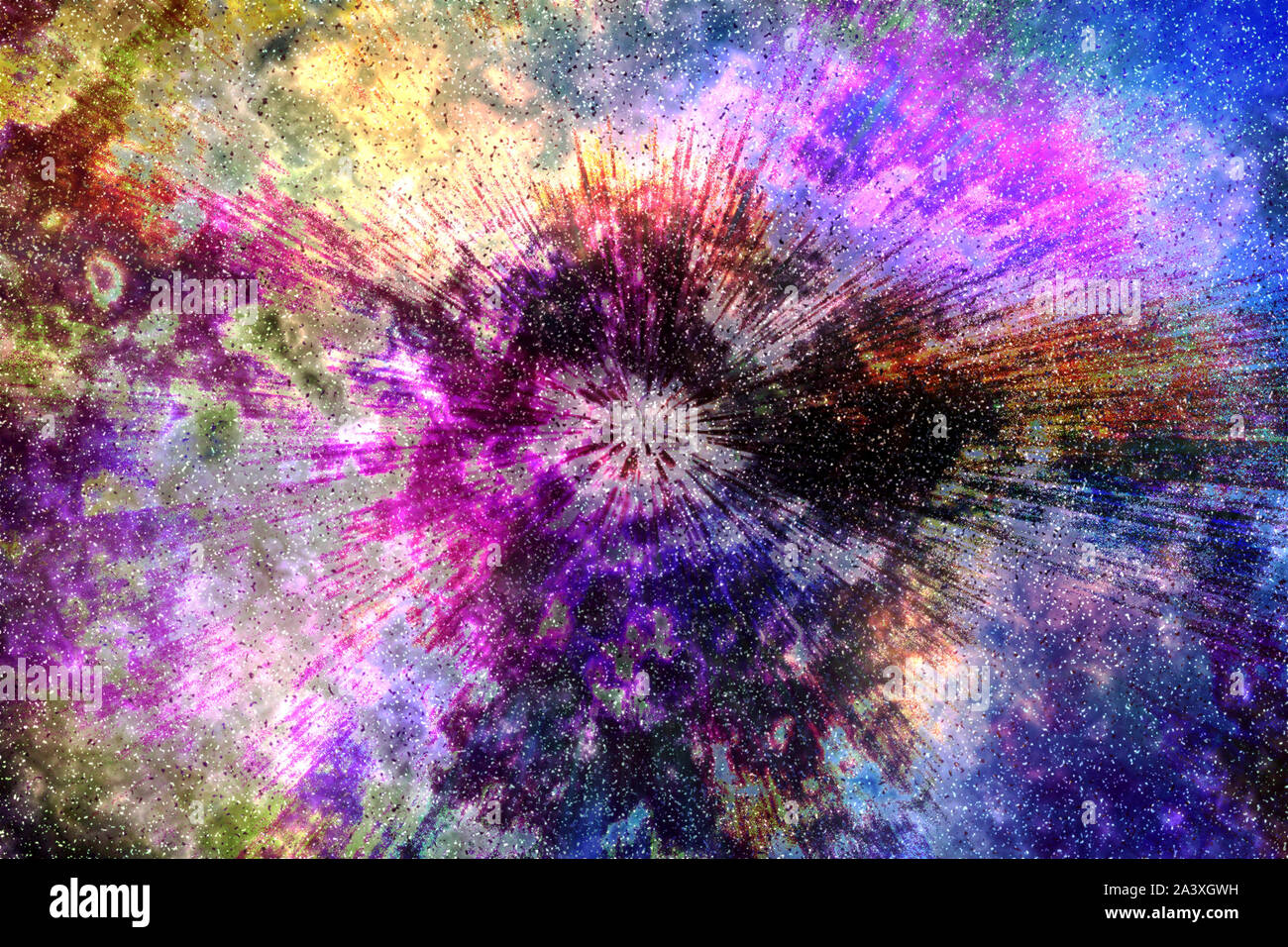 An abstract deep space explosive nebula background image Stock Photo ...