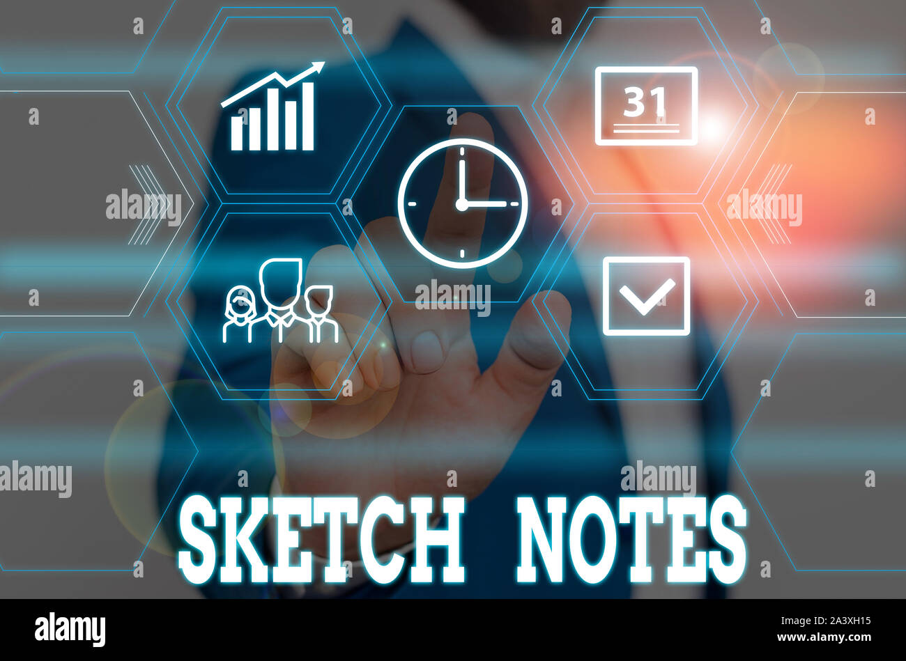 Writing note showing Sketch Notes. Business concept for visual ...