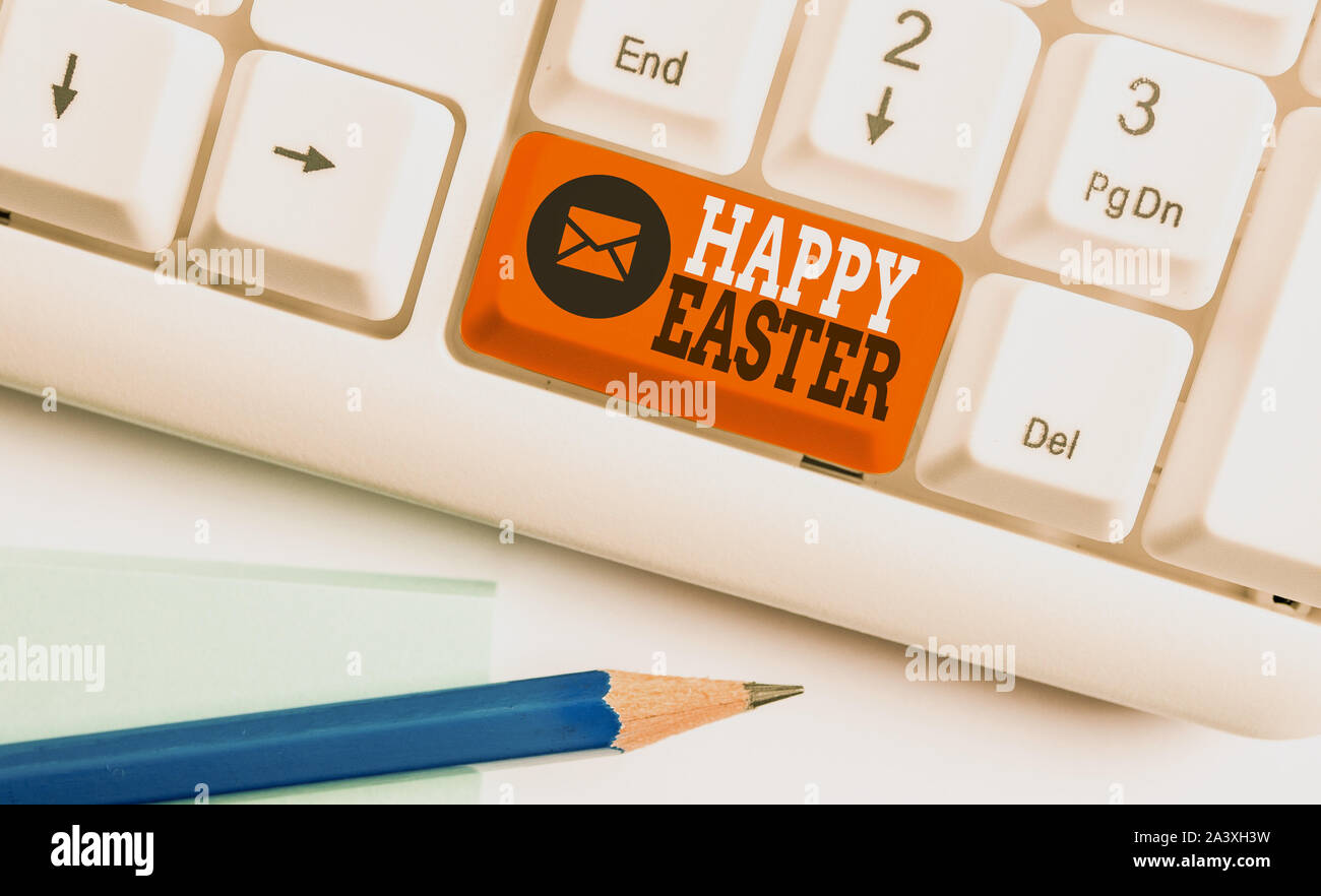 Conceptual hand writing showing Happy Easter. Concept meaning the ...