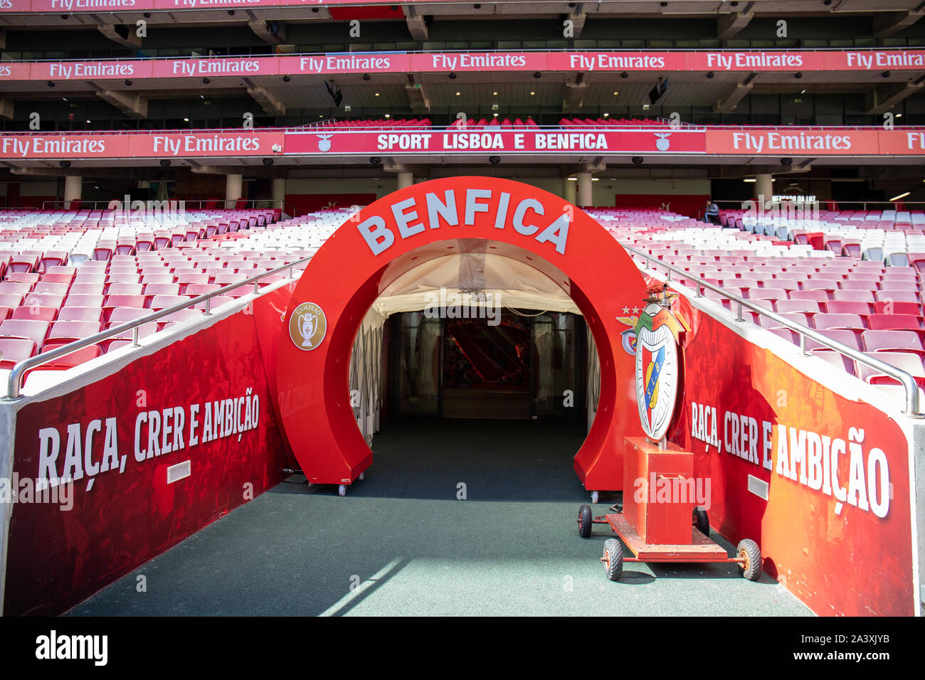 October 6th, 2019, Lisbon, Portugal - the stadium of Sport Lisboa and ...