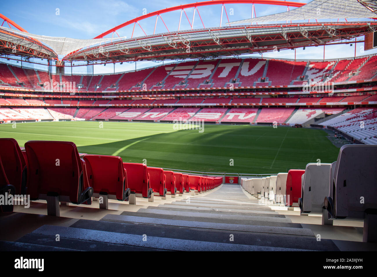October 6th, 2019, Lisbon, Portugal - the stadium of Sport Lisboa and ...
