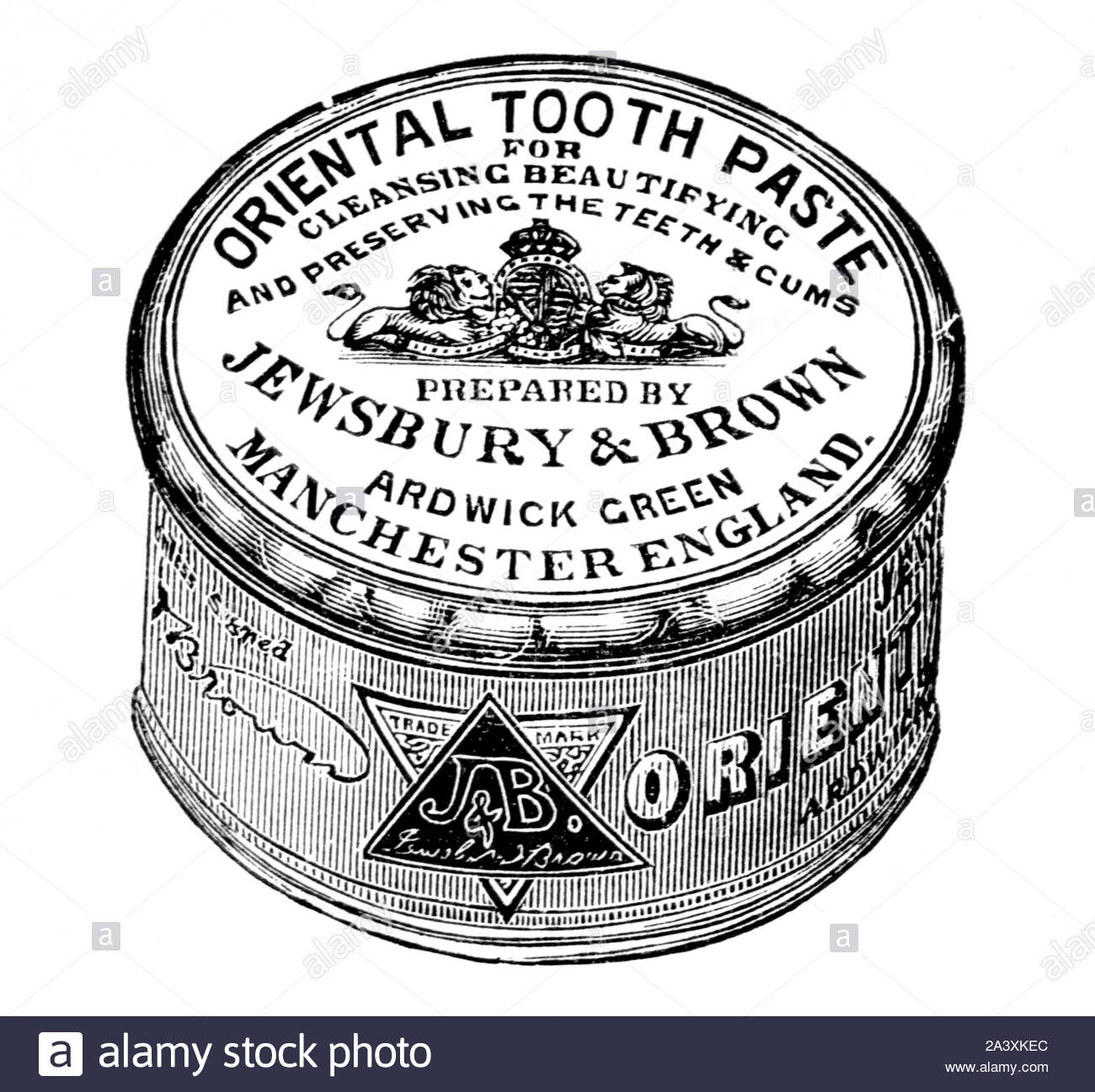 Hygiene product advertising 19th century Black and White Stock Photos ...