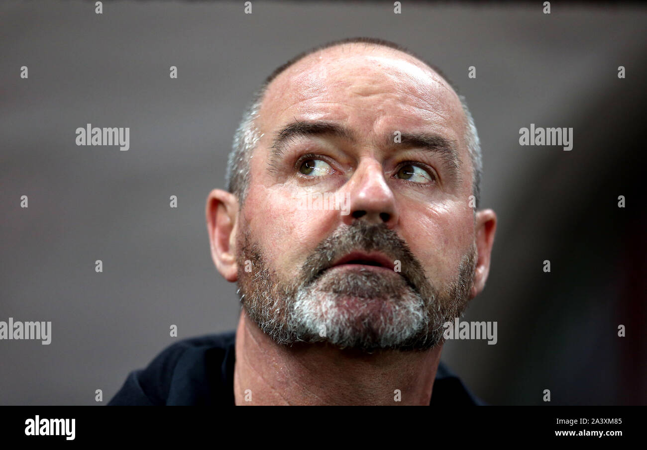 Scotland manager Steve Clarke during the UEFA Euro 2020 qualifying ...