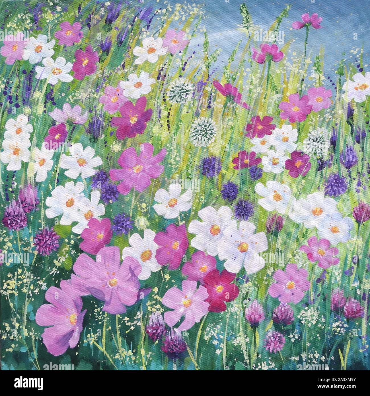 Flowery Meadow Painting