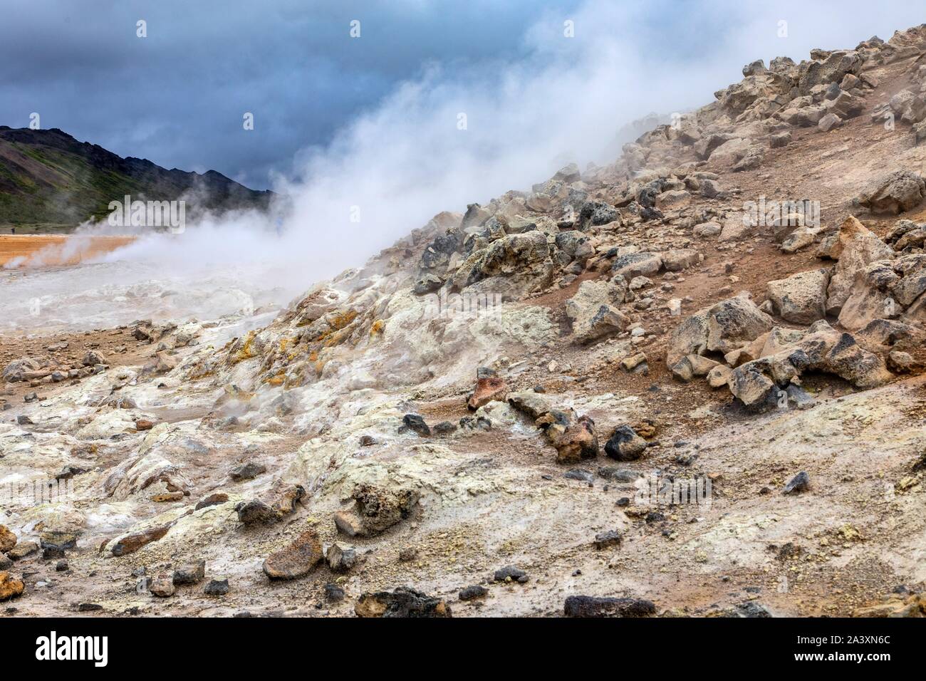 BUBBLING HOT CRATERS OF SULPHUR, SOLFATARAS AND FUMAROLES, VOLCANISM ...