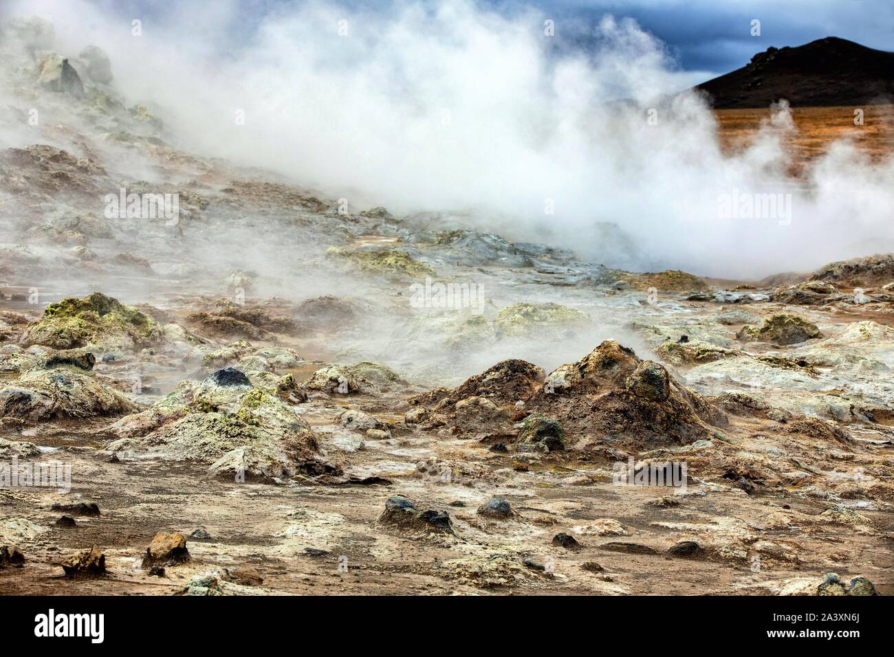 BUBBLING HOT CRATERS OF SULPHUR, SOLFATARAS AND FUMAROLES, VOLCANISM ...