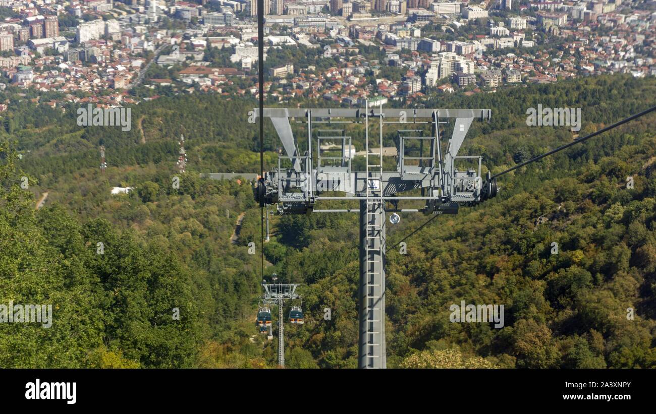 modern cable car in macedonial capitol skopje Stock Photo - Alamy