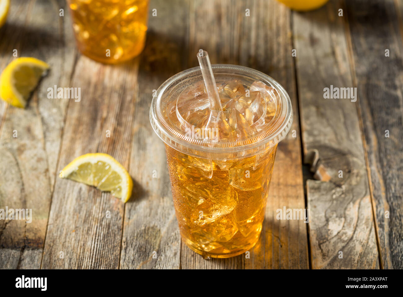 Refreshing Cold Iced Tea in a To Go Cup Stock Photo - Alamy