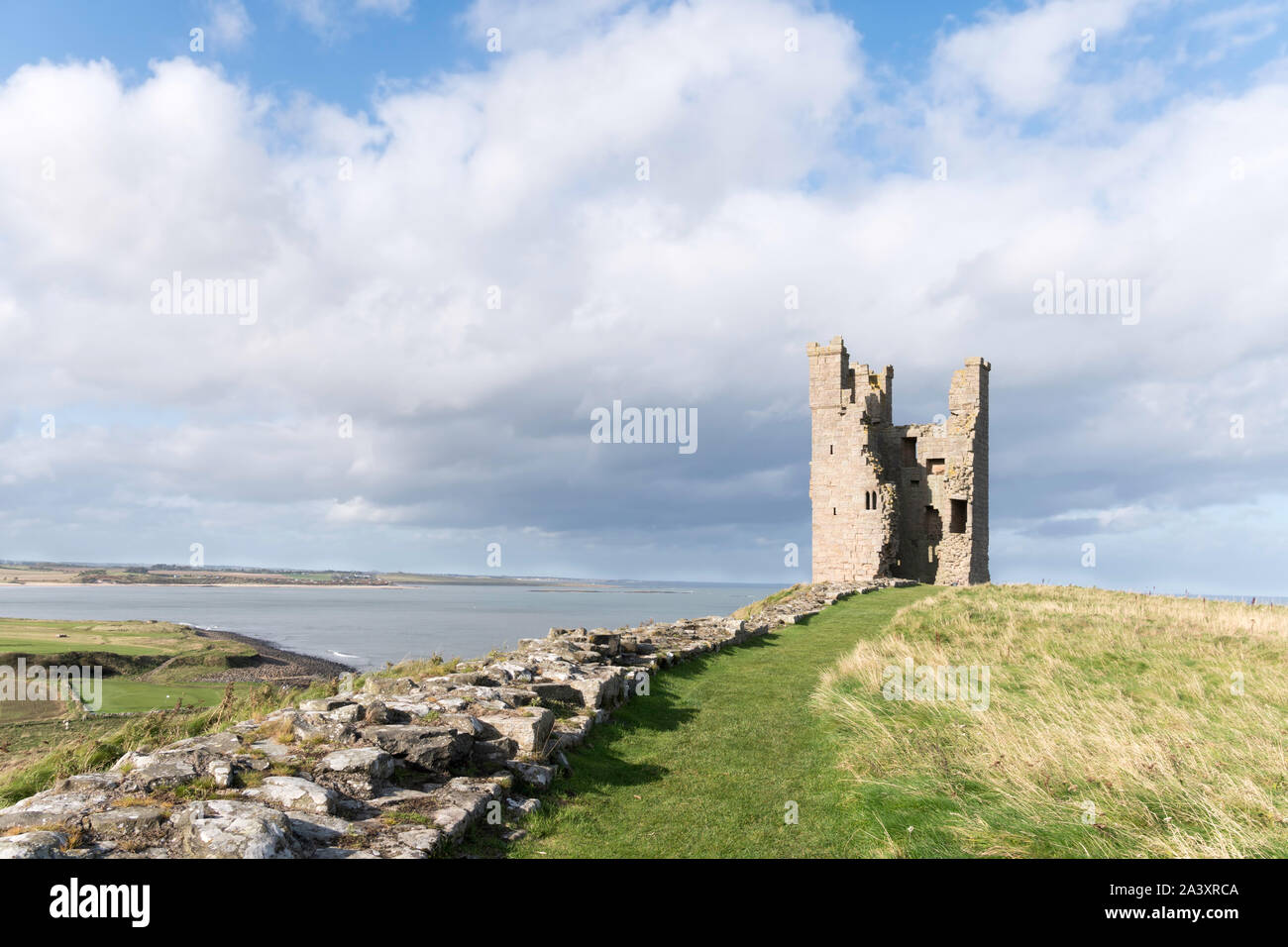 Lilburn Tower, part of Dunstanburgh castle, Northumberland, England, UK ...