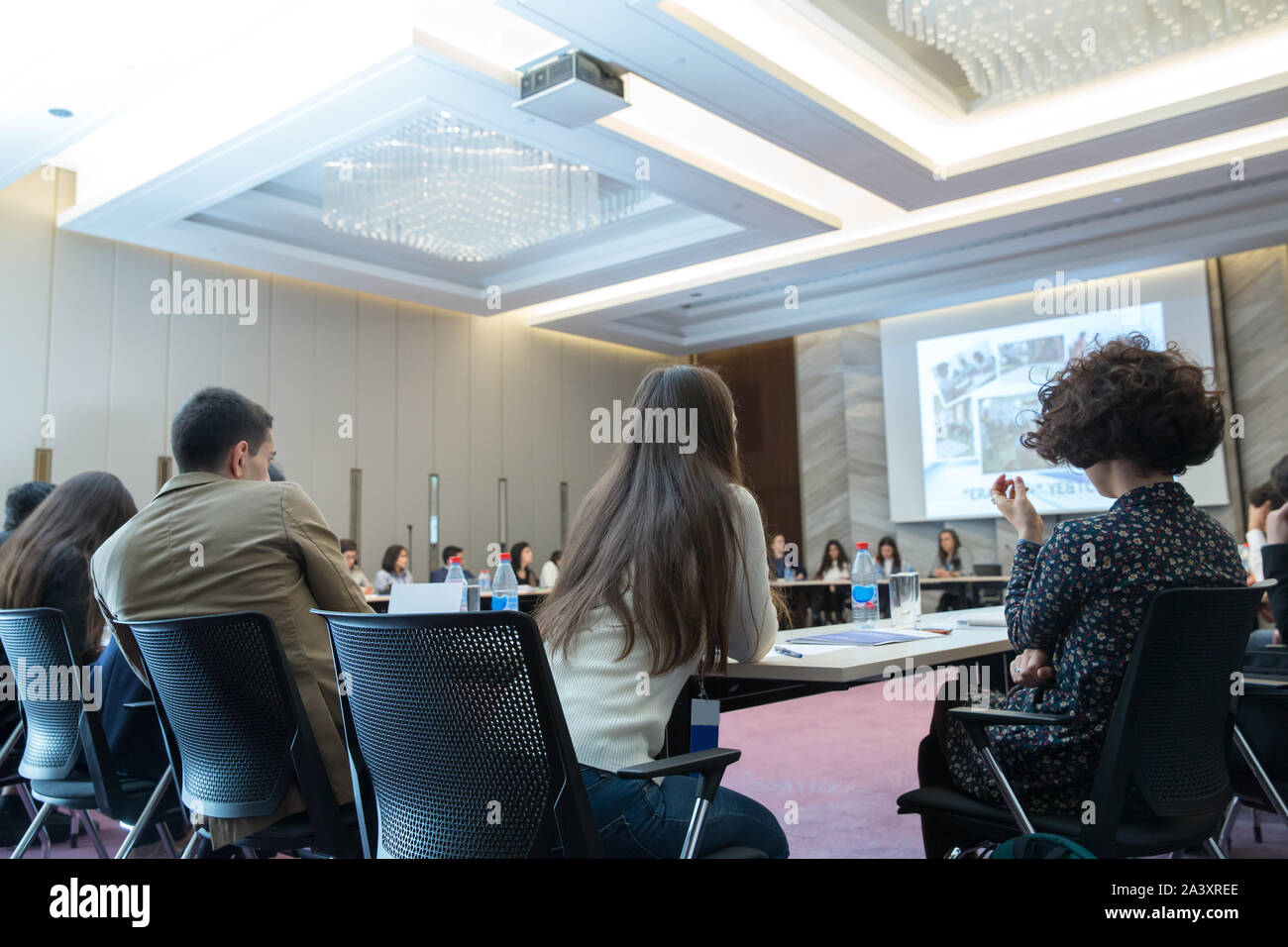 Audience in the conference hall. Business and Entrepreneurship ...