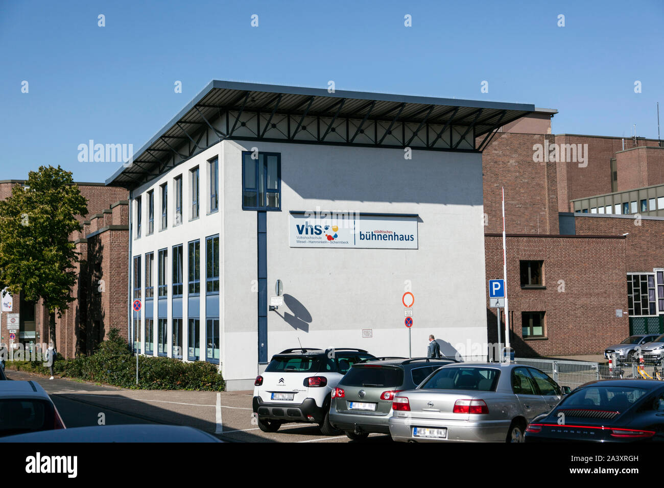 Community College and Municipal Stage House of Wesel Stock Photo - Alamy