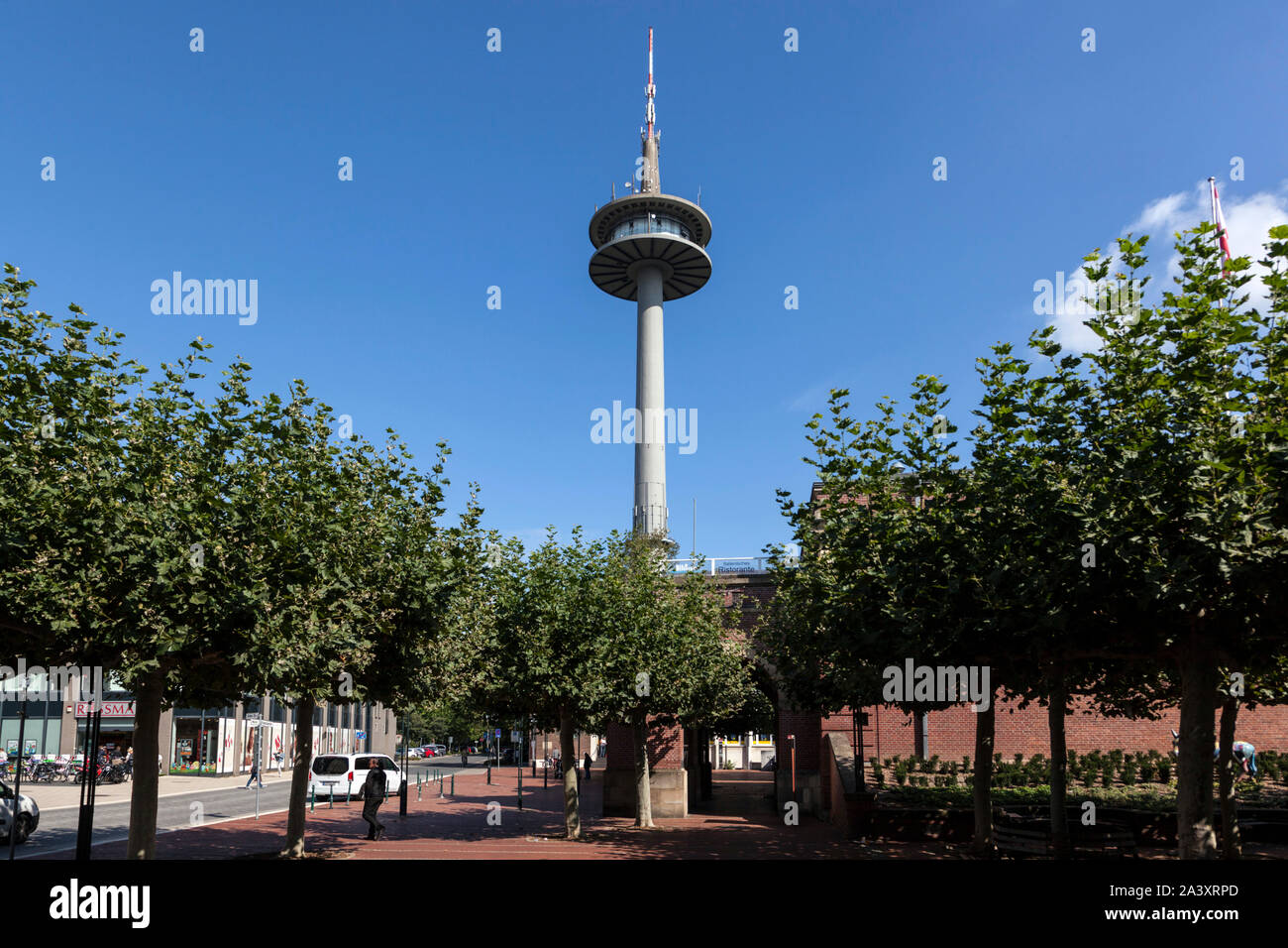 Telecommunication tower "Langer Heinrich" at the Deutsche Post, the ...