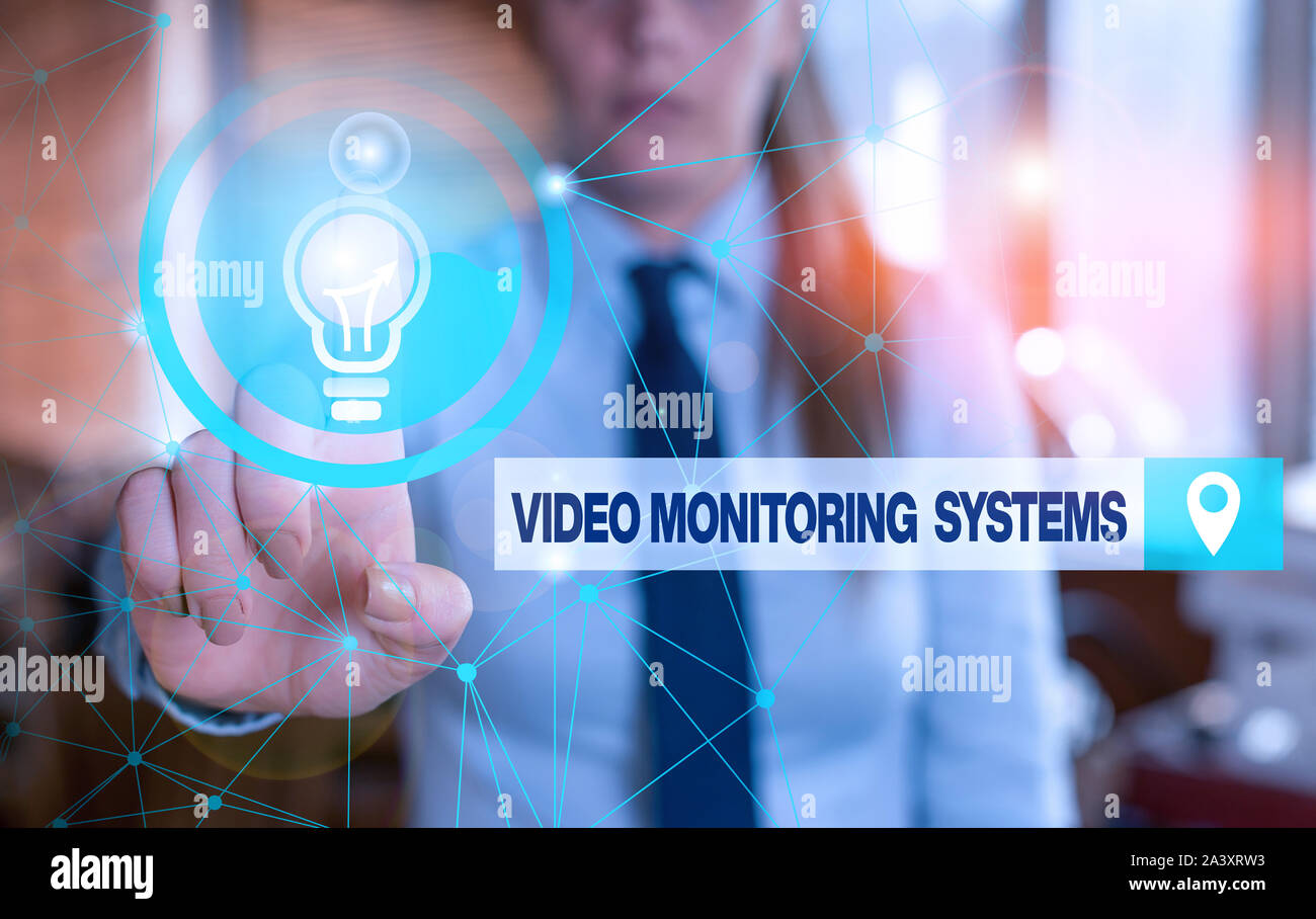 Text sign showing Video Monitoring Systems. Business photo showcasing ...