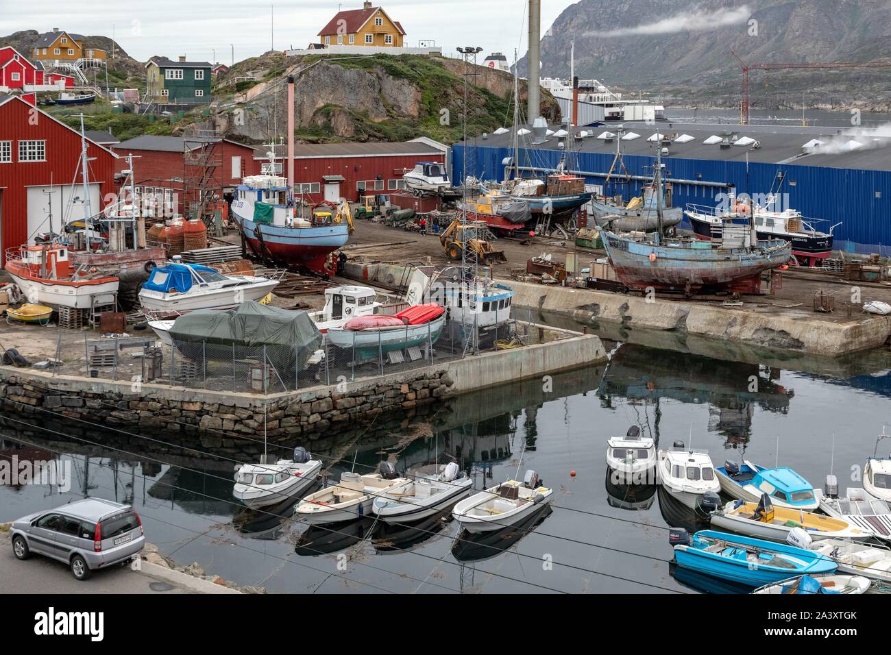 PORT OF SISIMUIT, GREENLAND, DENMARK Stock Photo - Alamy