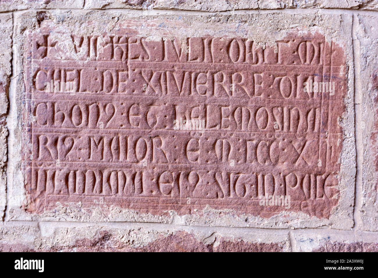 Stone inscriptions in Royal Monastery of San Juan de la Peña, Real ...