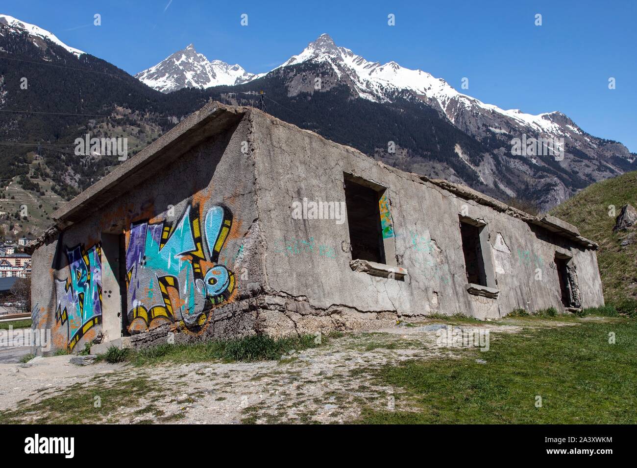 LA MAISON PENCHEE (LEANING HOUSE), A BLOCKHOUSE BLOWN UP BY GERMAN ...