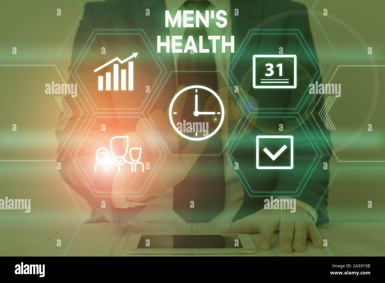 Text sign showing Men S Health. Business photo text State of complete ...
