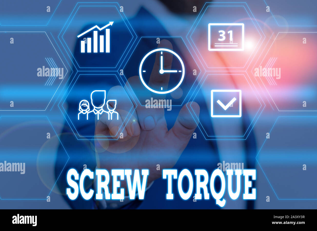 Writing note showing Screw Torque. Business concept for measure of the ...
