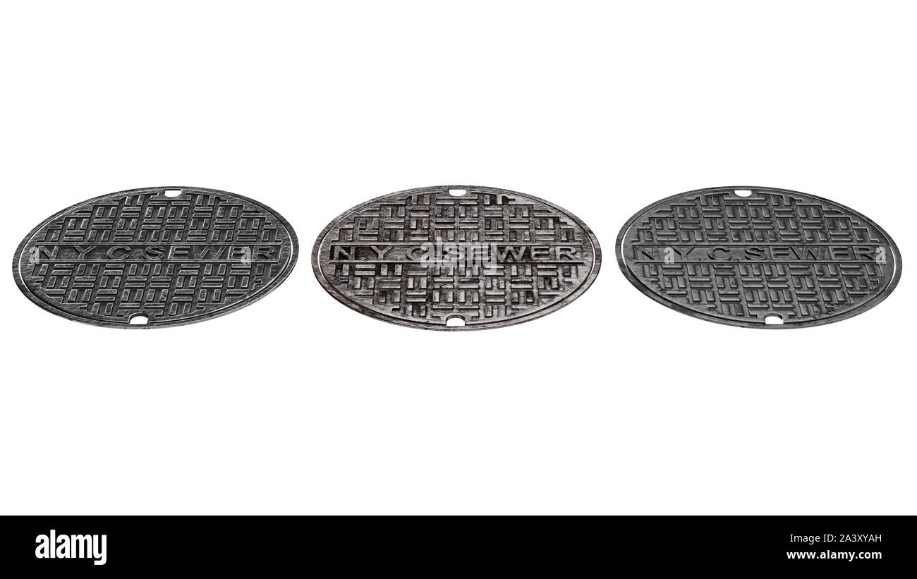 Manhole metal urban, old retro style. 3D rendering Stock Photo - Alamy