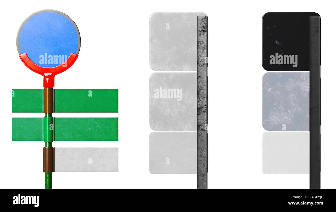 Traffic street signs urban stoplight. 3D rendering Stock Photo - Alamy