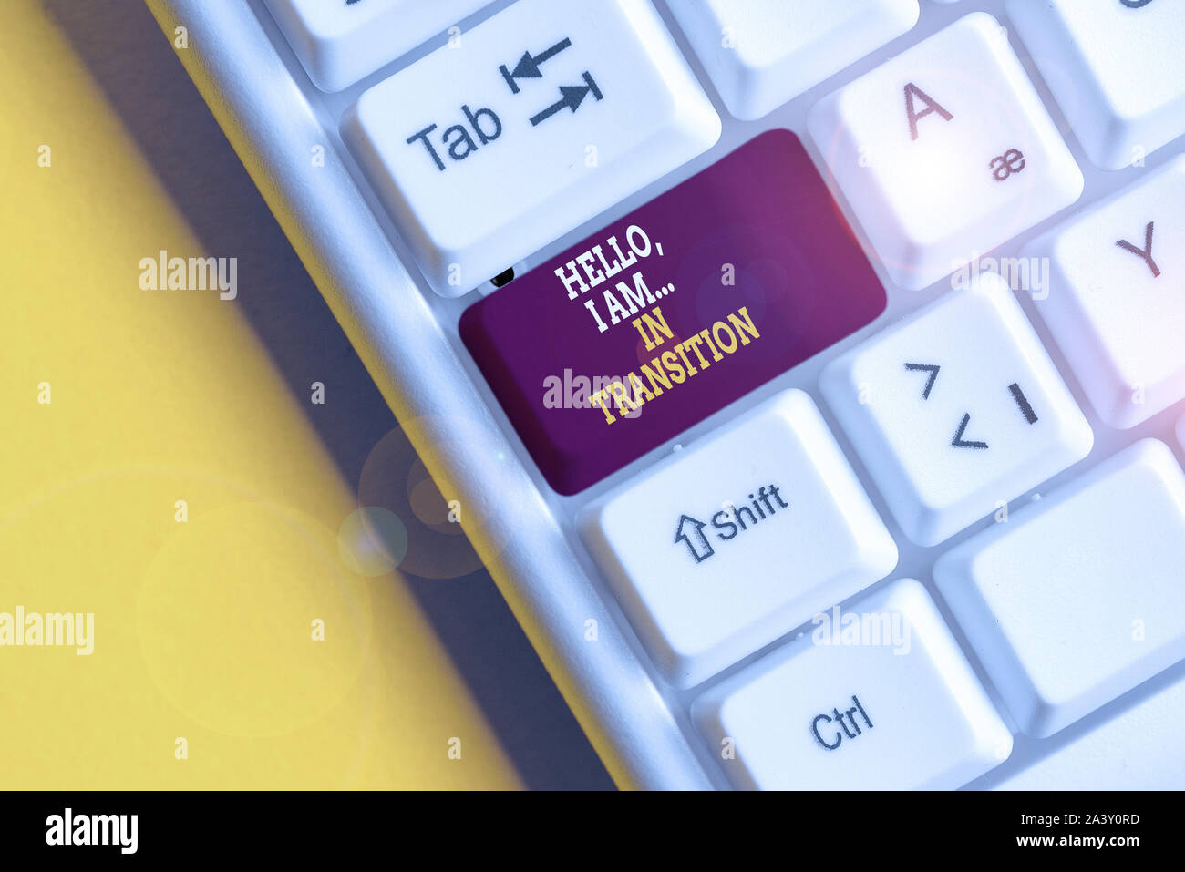 Writing note showing Hello I Am In Transition. Business concept for ...