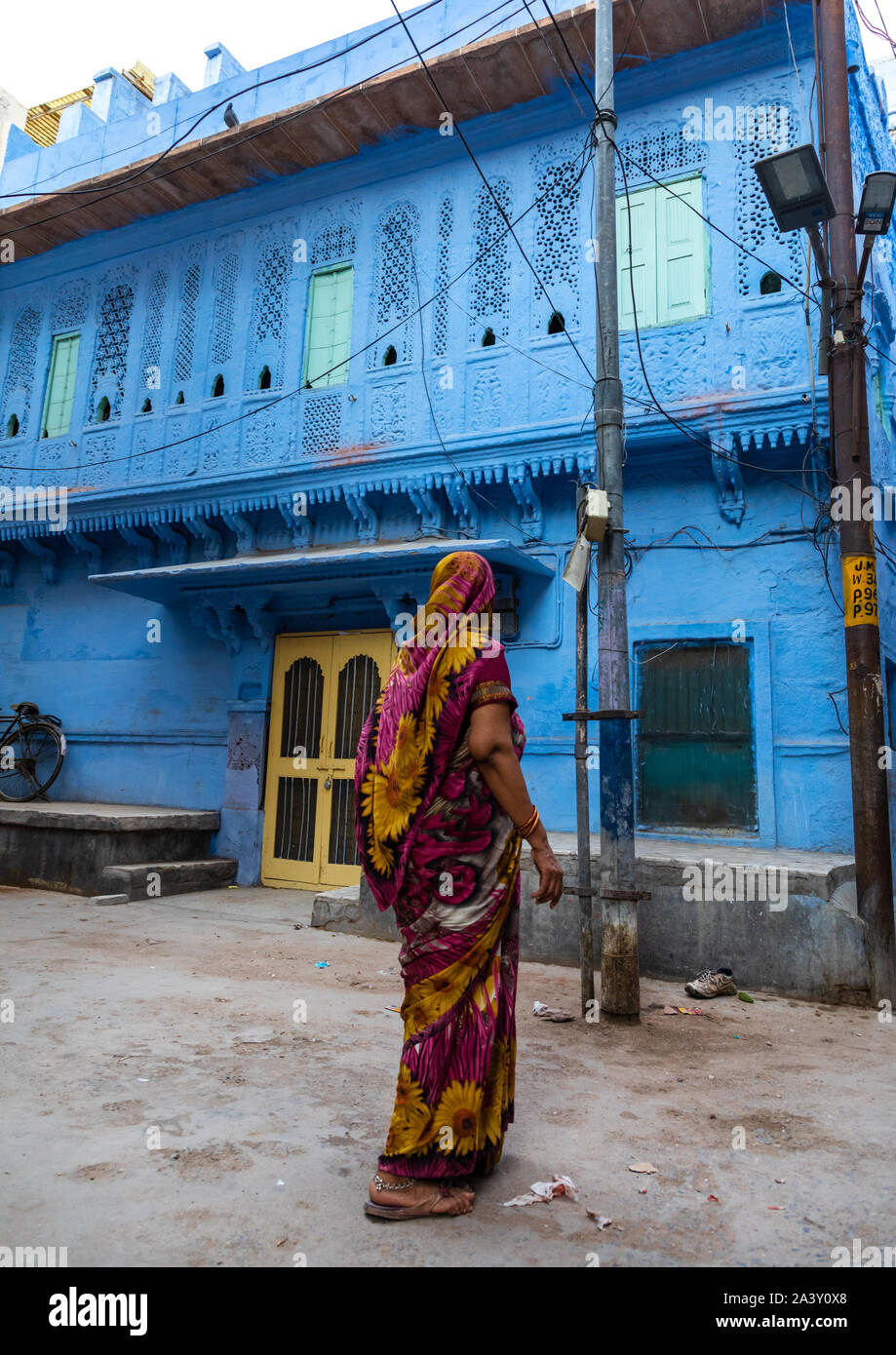 Old blue house of a brahmin, Rajasthan, Jodhpur, India Stock Photo - Alamy