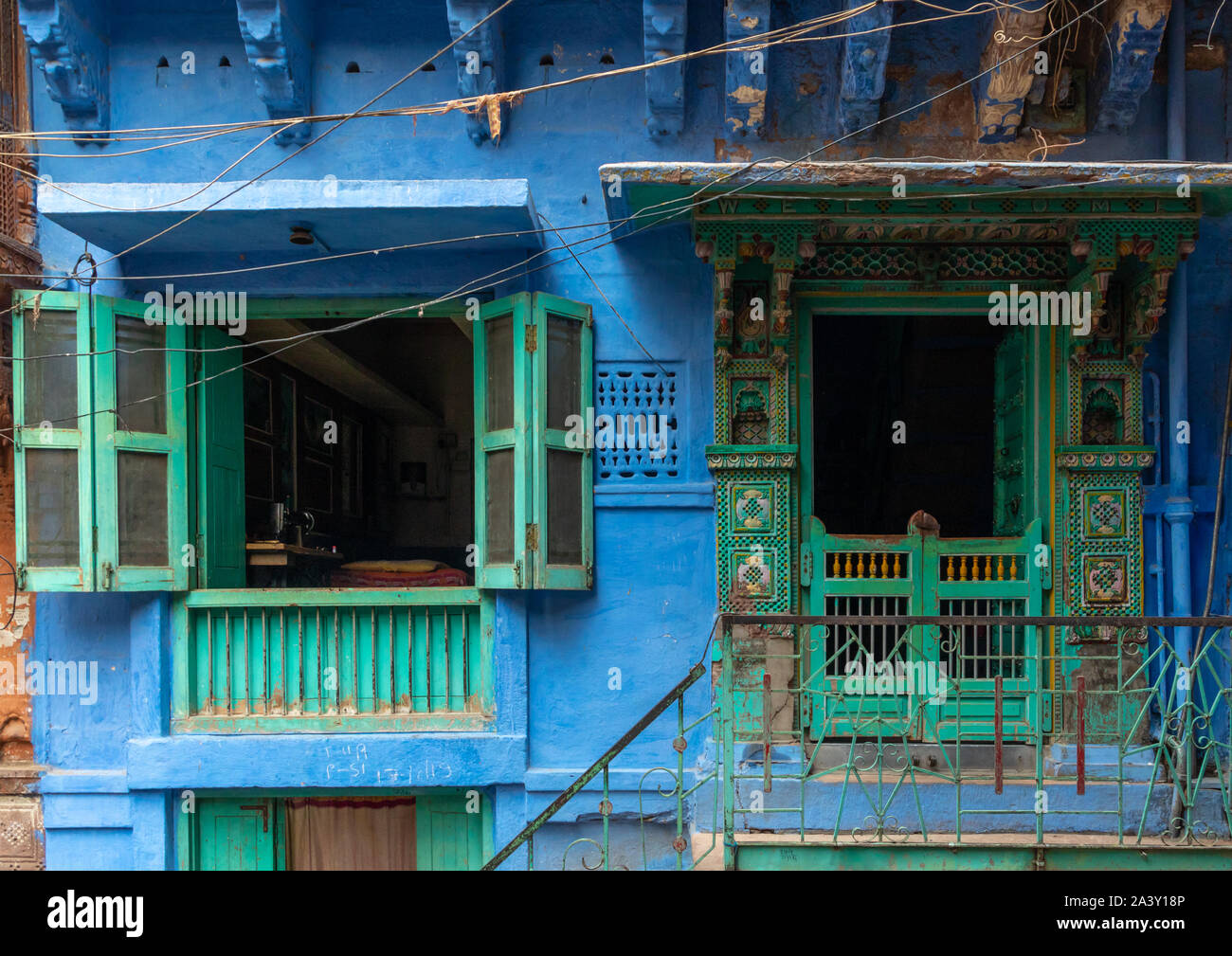 Old blue house of a brahmin, Rajasthan, Jodhpur, India Stock Photo - Alamy