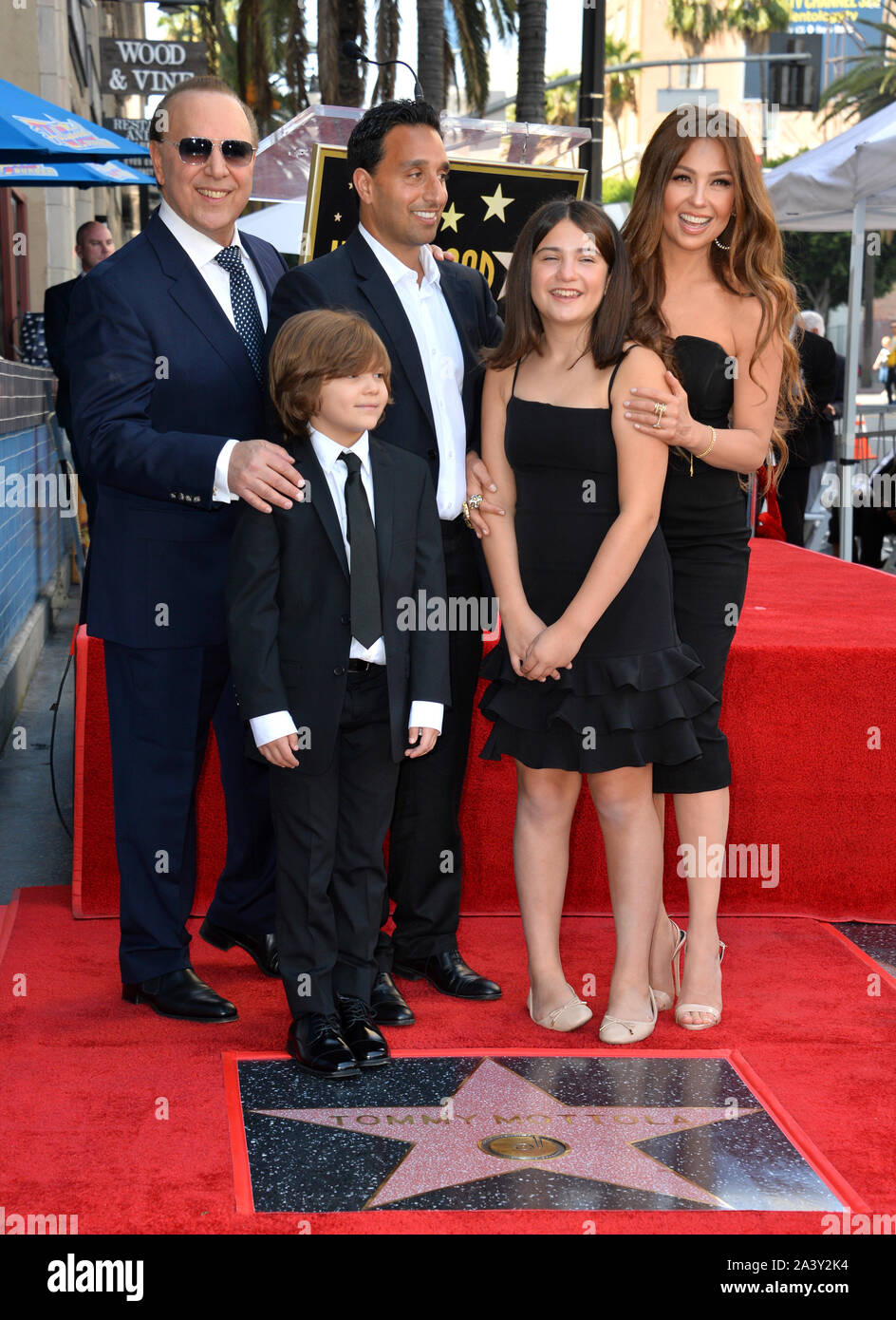 LOS ANGELES, CA. October 10, 2019: Tommy Mottola, Thalia Mottola ...