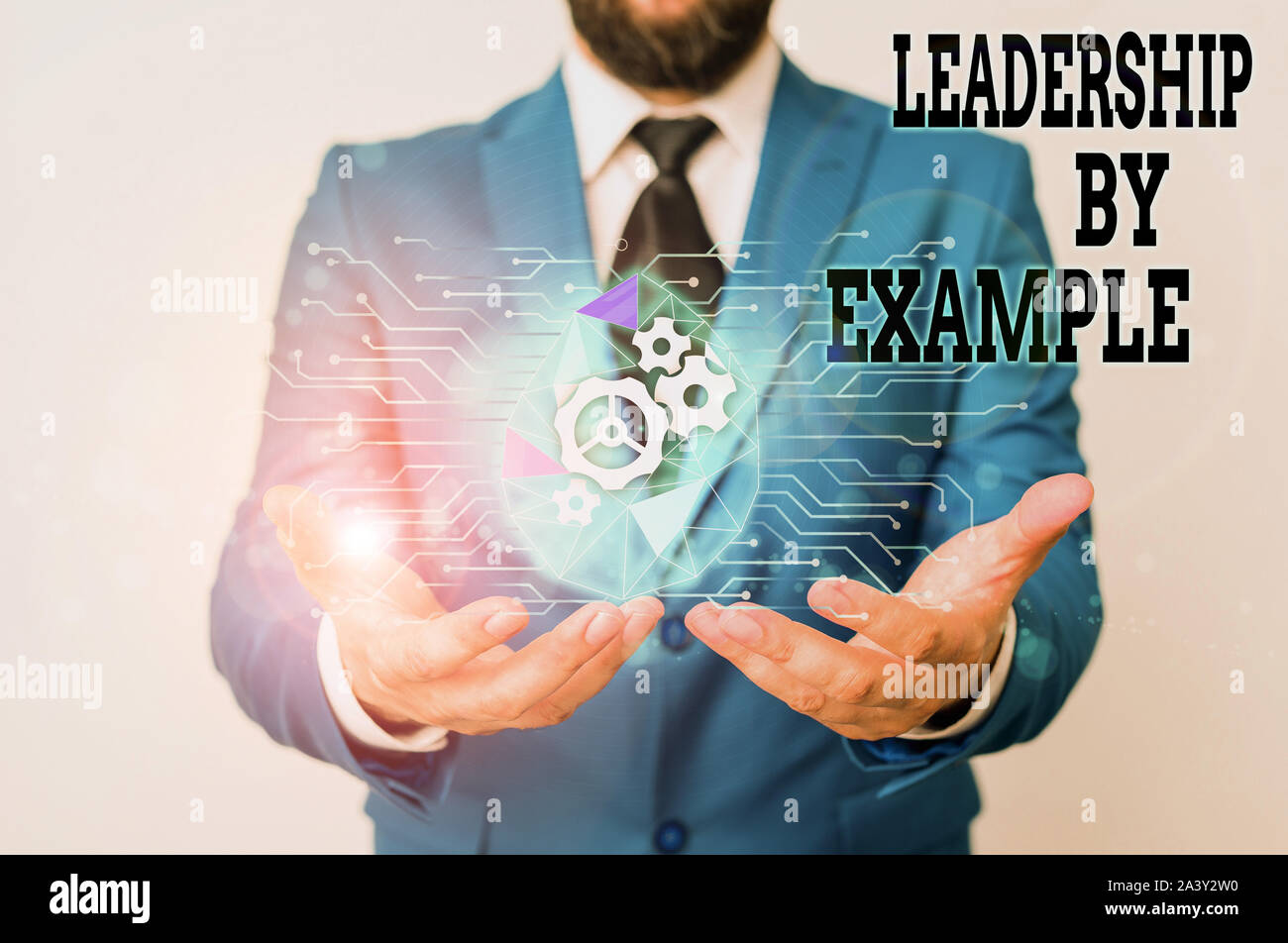 Writing note showing Leadership By Example. Business concept for ...