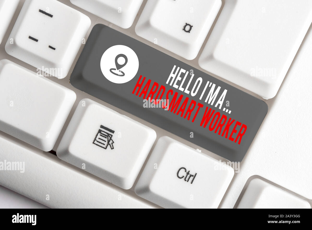 Conceptual hand writing showing Hello I M A Hard Smart Worker. Concept ...