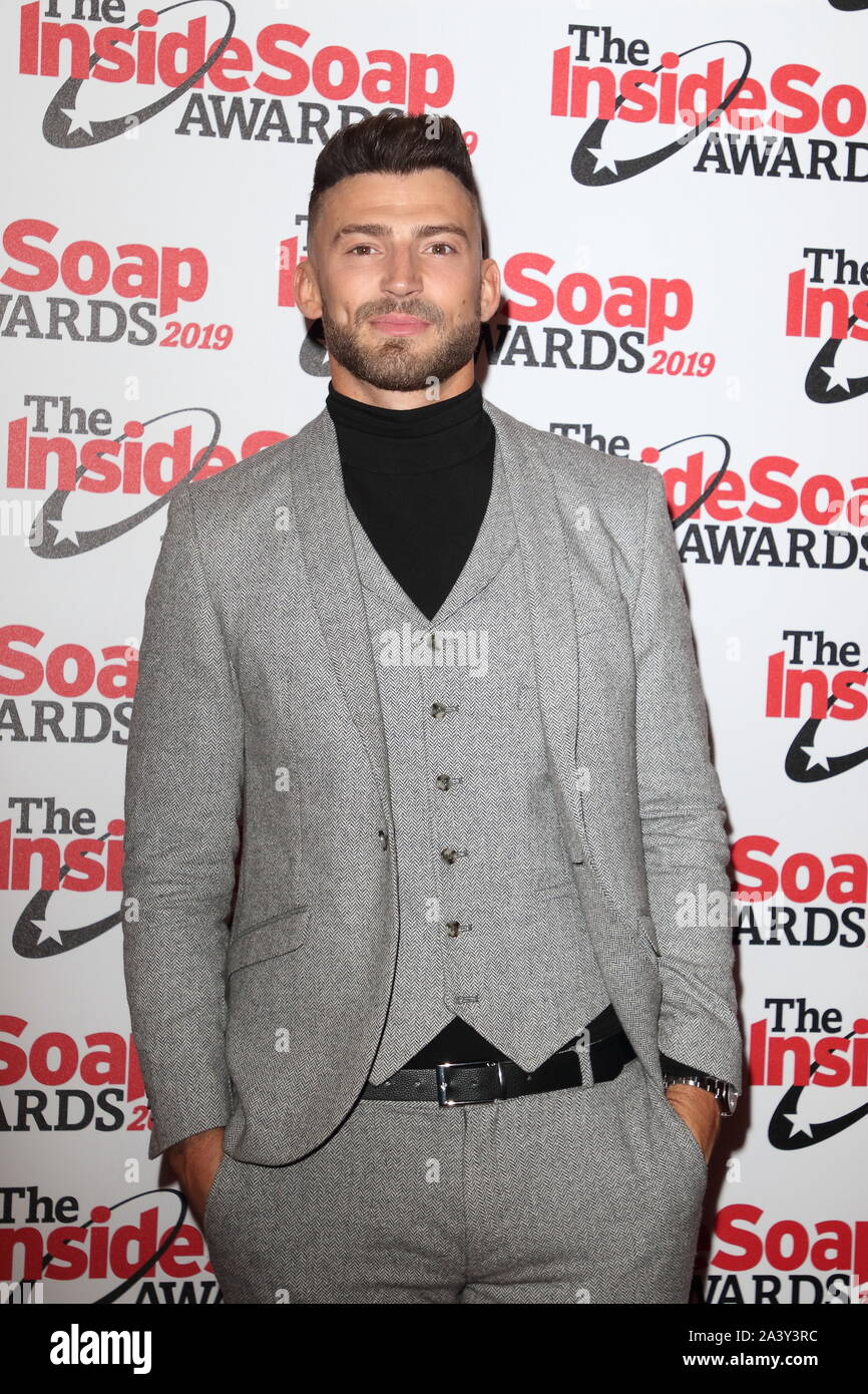 London, UK. Jake Quickenden at The Inside Soap Awards 2019, Sway ...