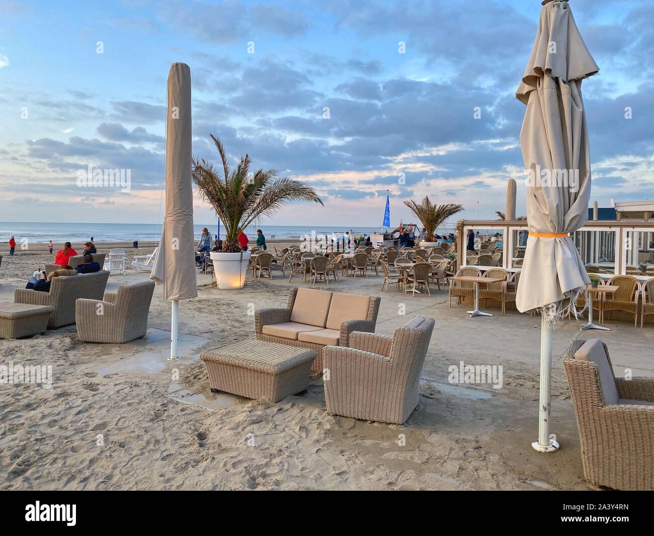 Zandvoort, Netherlands - October 5,2019: Sunset on the beach in ...