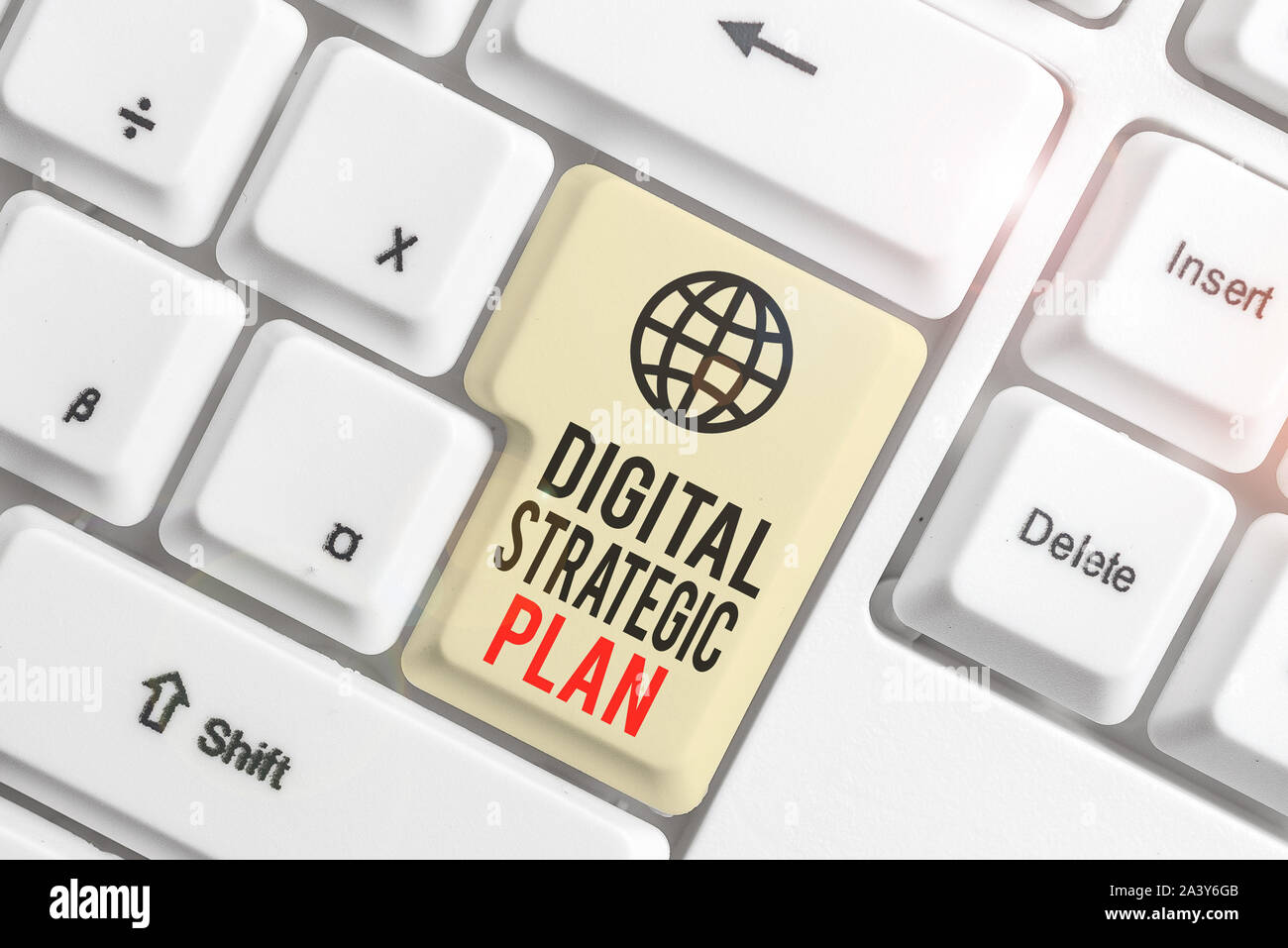 Writing note showing Digital Strategic Plan. Business concept for creat ...