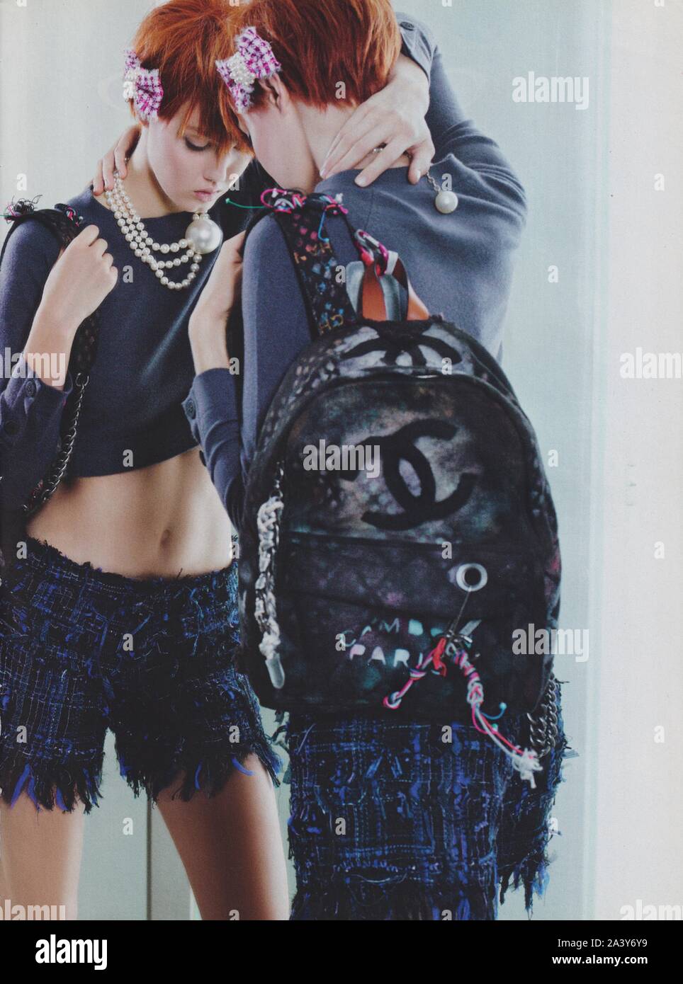 poster advertising CHANEL with Lindsey Wixson in paper magazine from ...