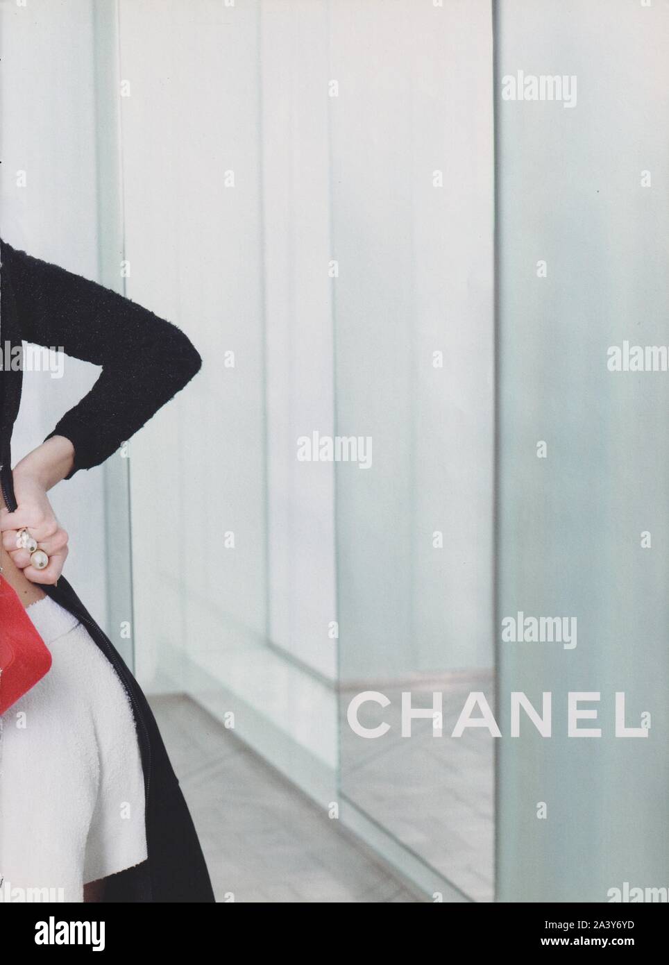 poster advertising CHANEL with Lindsey Wixson in paper magazine from ...