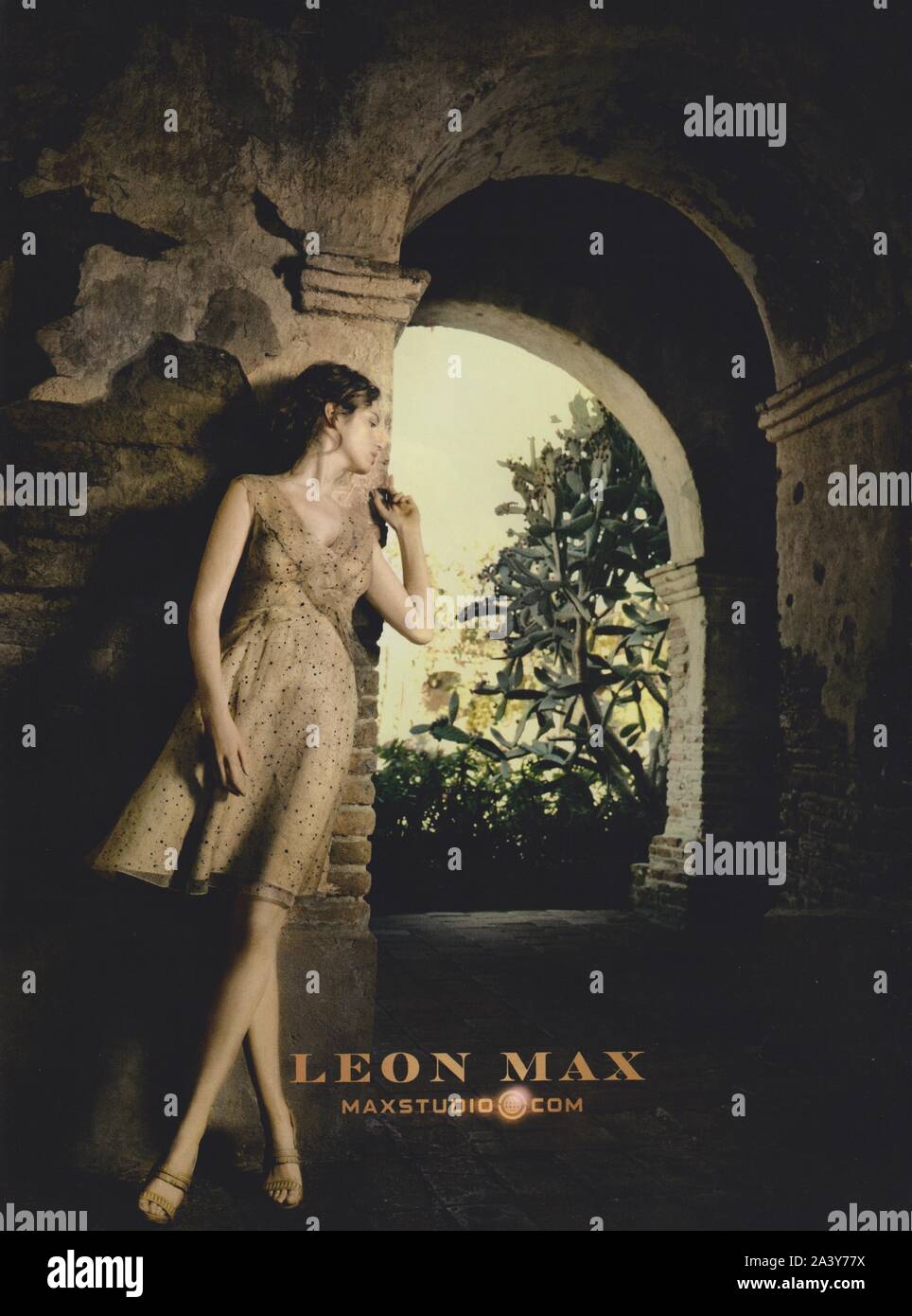 poster advertising Leon Max fashion house in paper magazine from 2014 ...