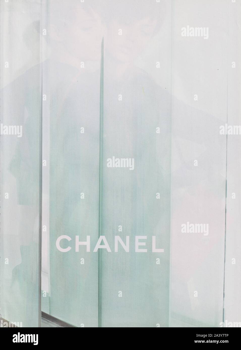 poster advertising CHANEL with Lindsey Wixson in paper magazine from ...