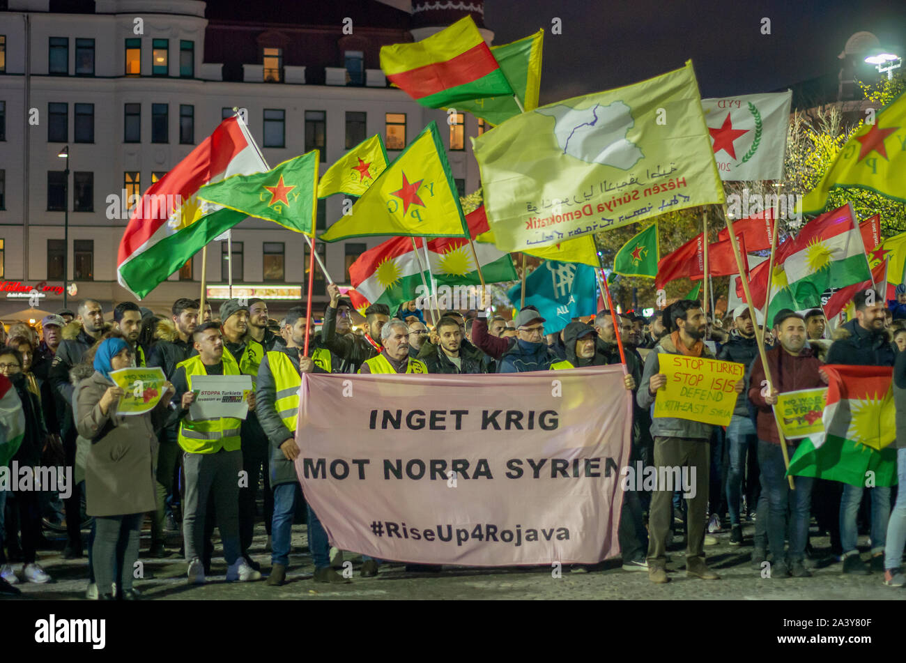 Malmo, Sweden. 10th October, 2019. Hundreds of people of different ...