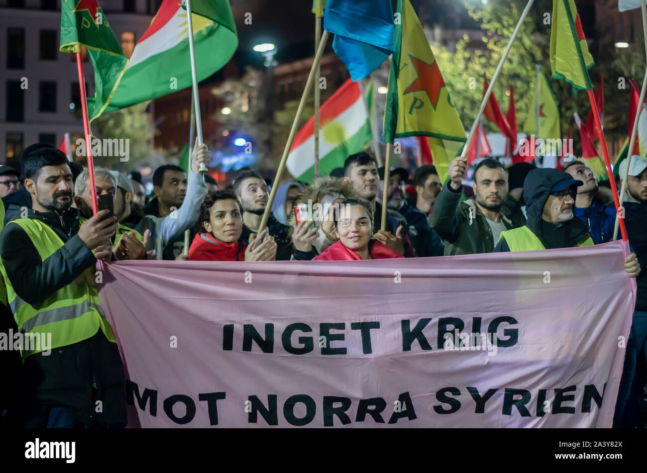 Malmo, Sweden. 10th October, 2019. Hundreds of people of different ...