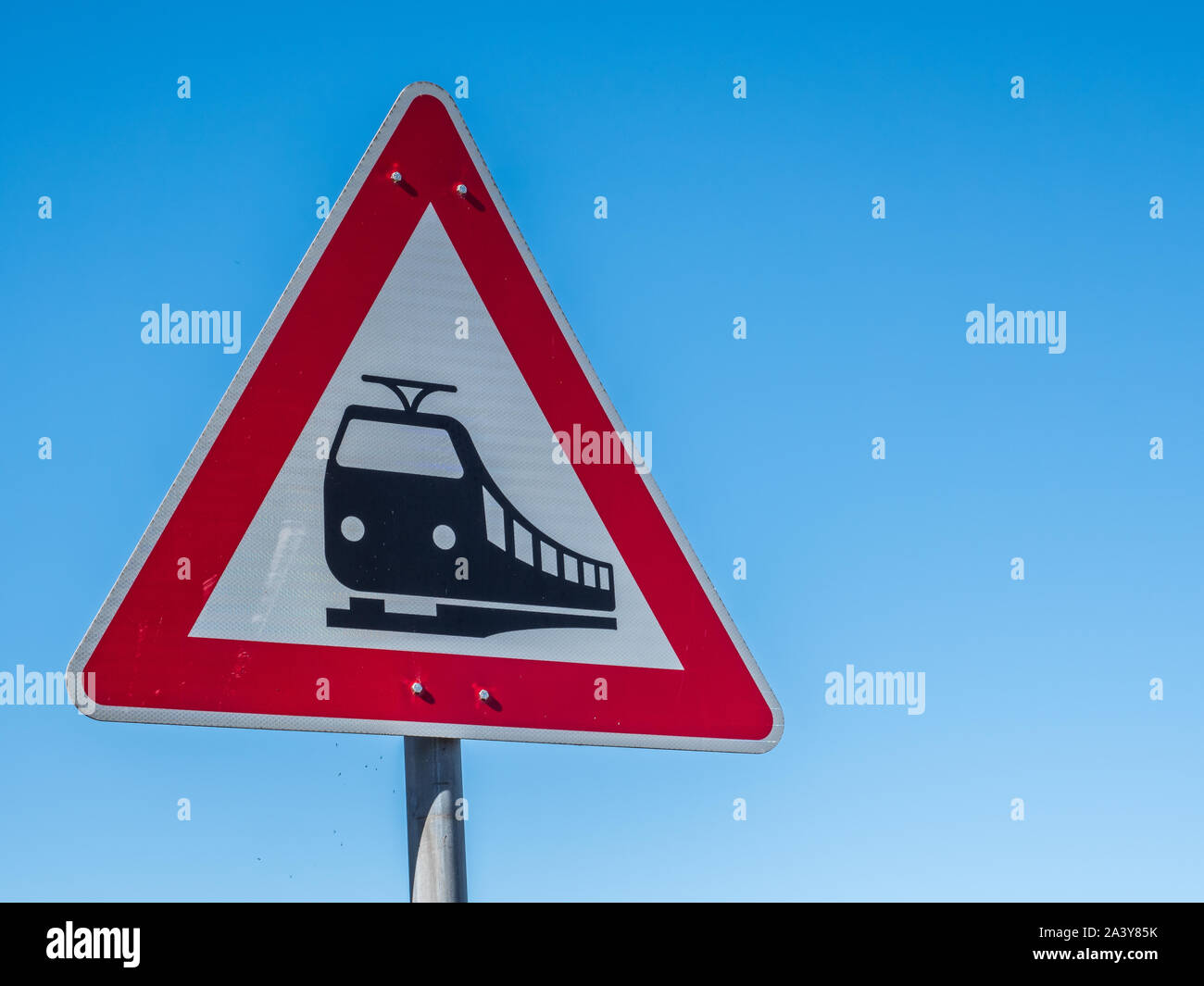 German railroad crossing sign hi-res stock photography and images - Alamy