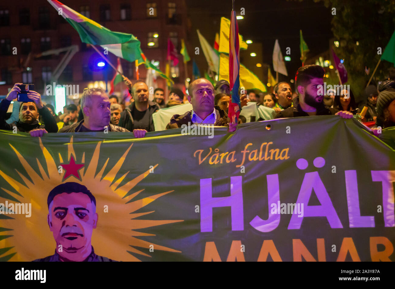 Malmo, Sweden. 10th October, 2019. Hundreds of people of different ...