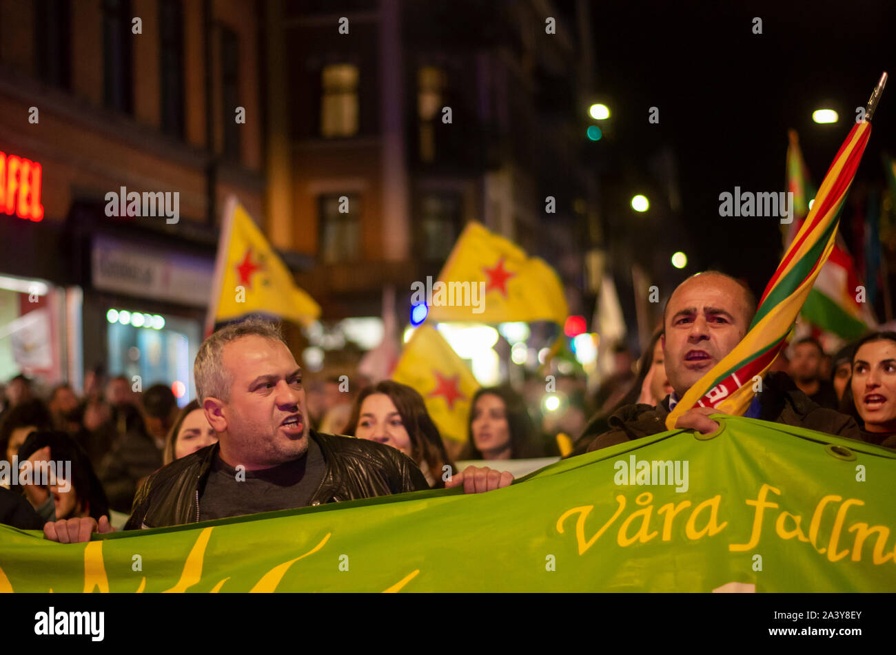Malmo, Sweden. 10th October, 2019. Hundreds of people of different ...