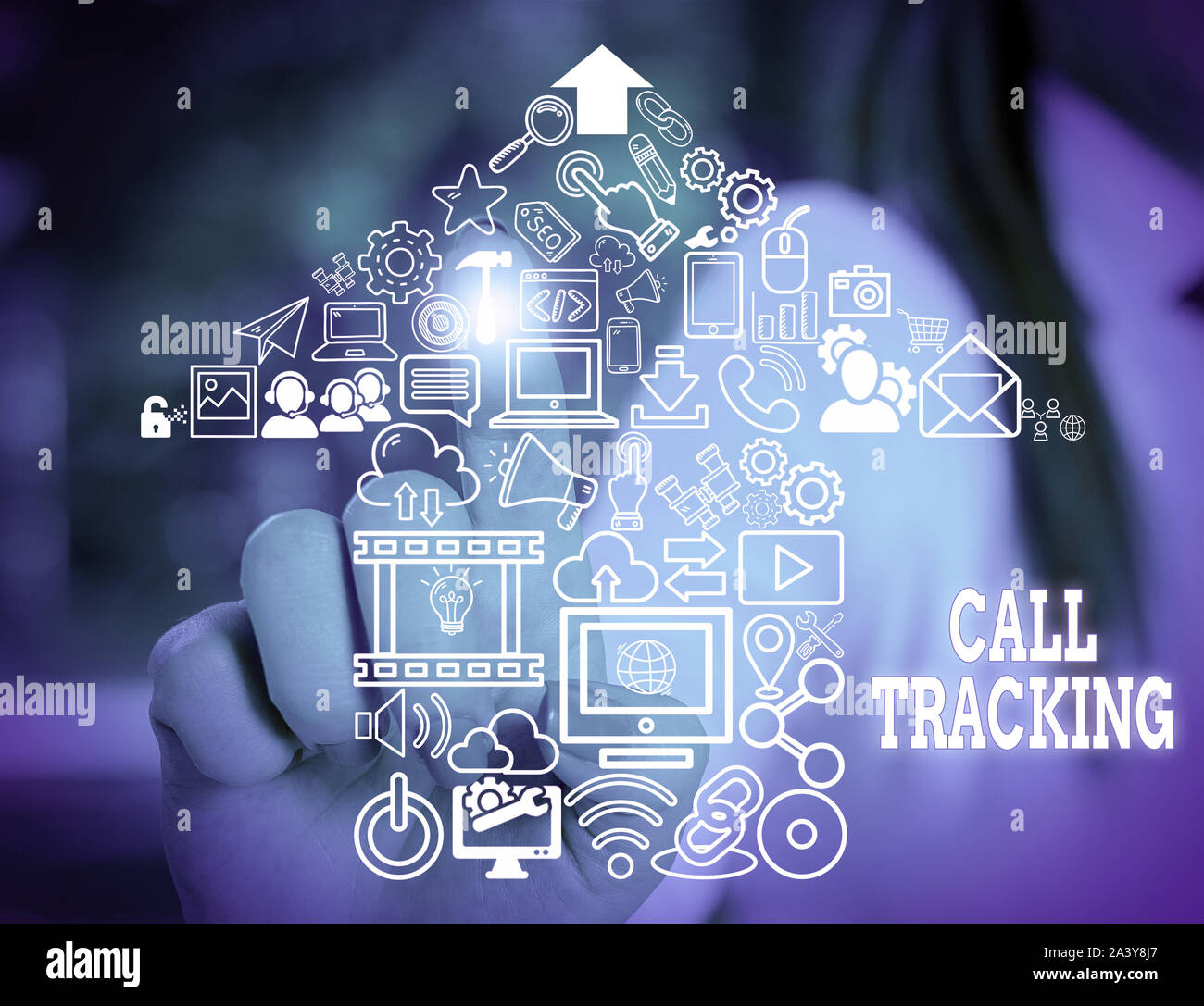 Word writing text Call Tracking. Business photo showcasing Organic ...